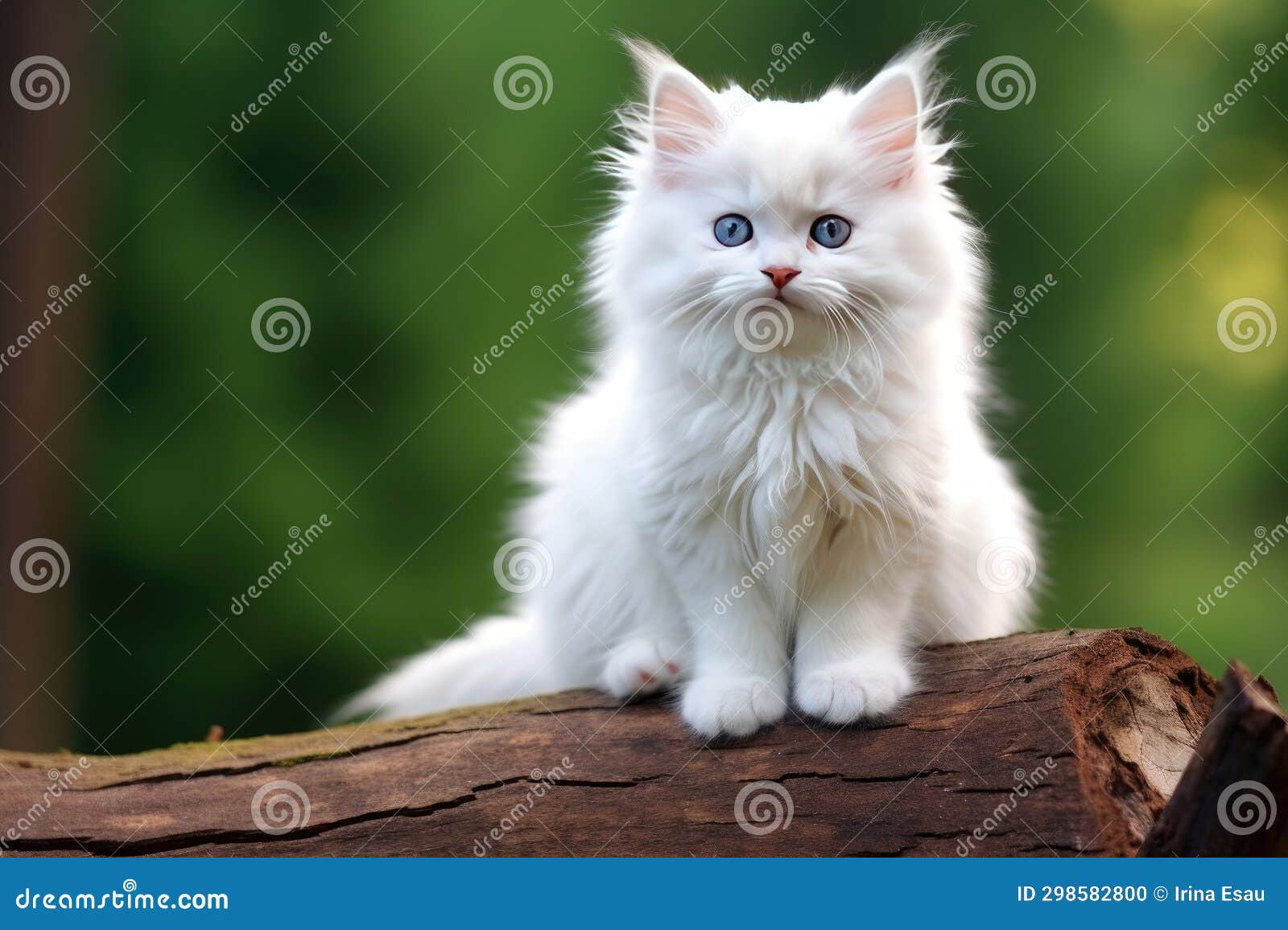 Small Cute White Fluffy Kitten Stock Photo - Image of young, eyes ...