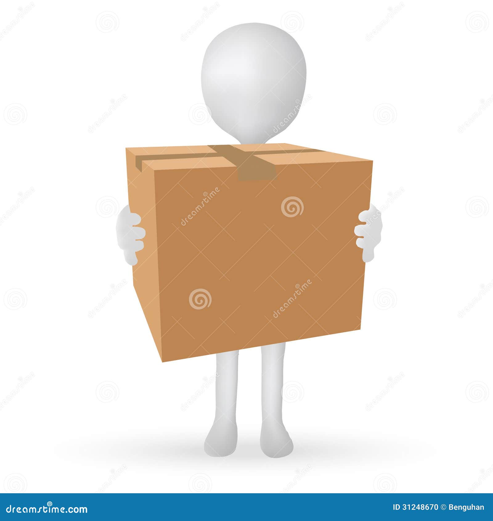 Small 3d Man Hands Holding a Box Stock Vector - Illustration of little ...