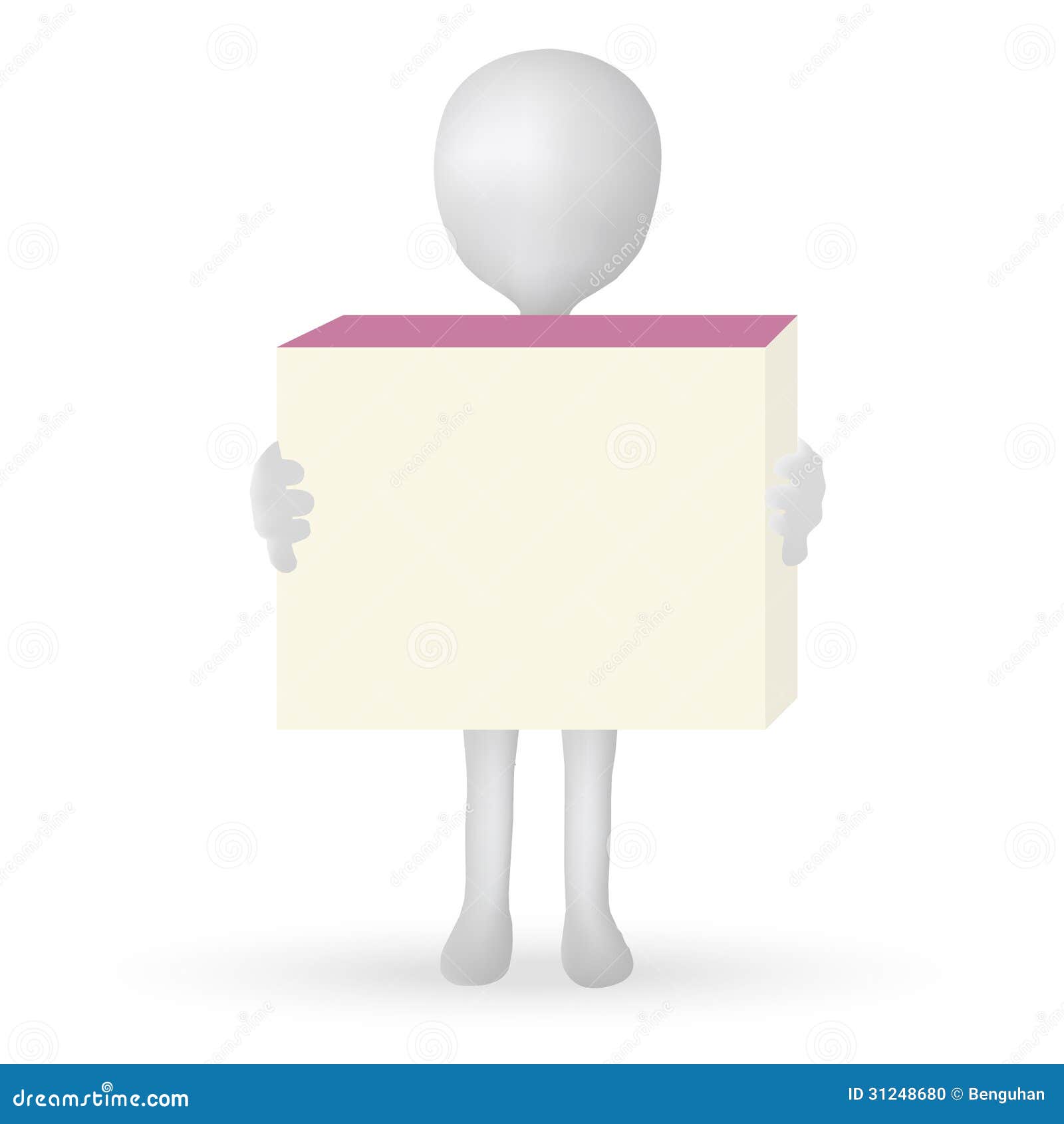 Small 3d Man Hands Holding a Box Stock Vector - Illustration of ...