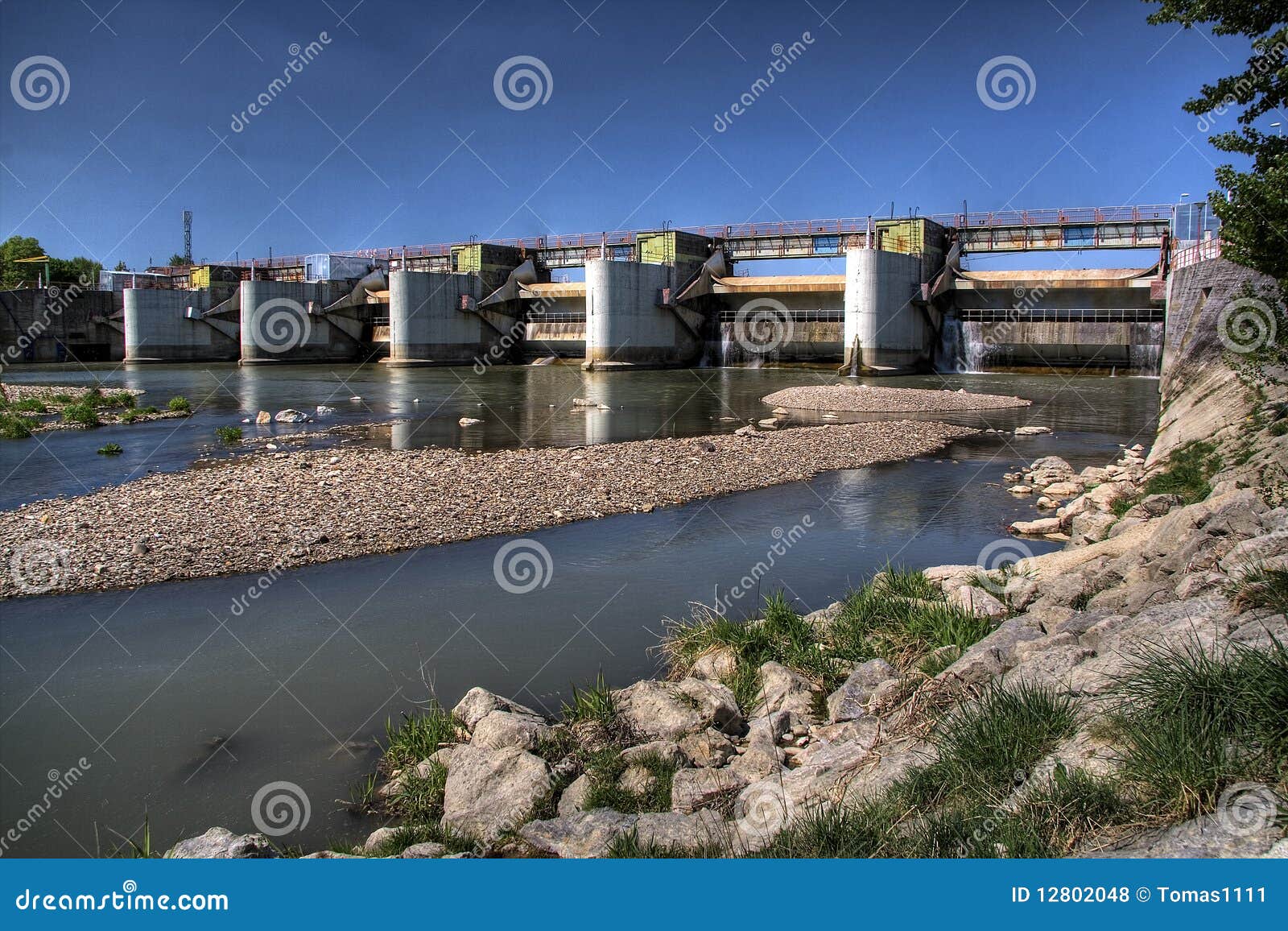 Small Dam stock photo. Image of industry, energy, gravel - 12802048
