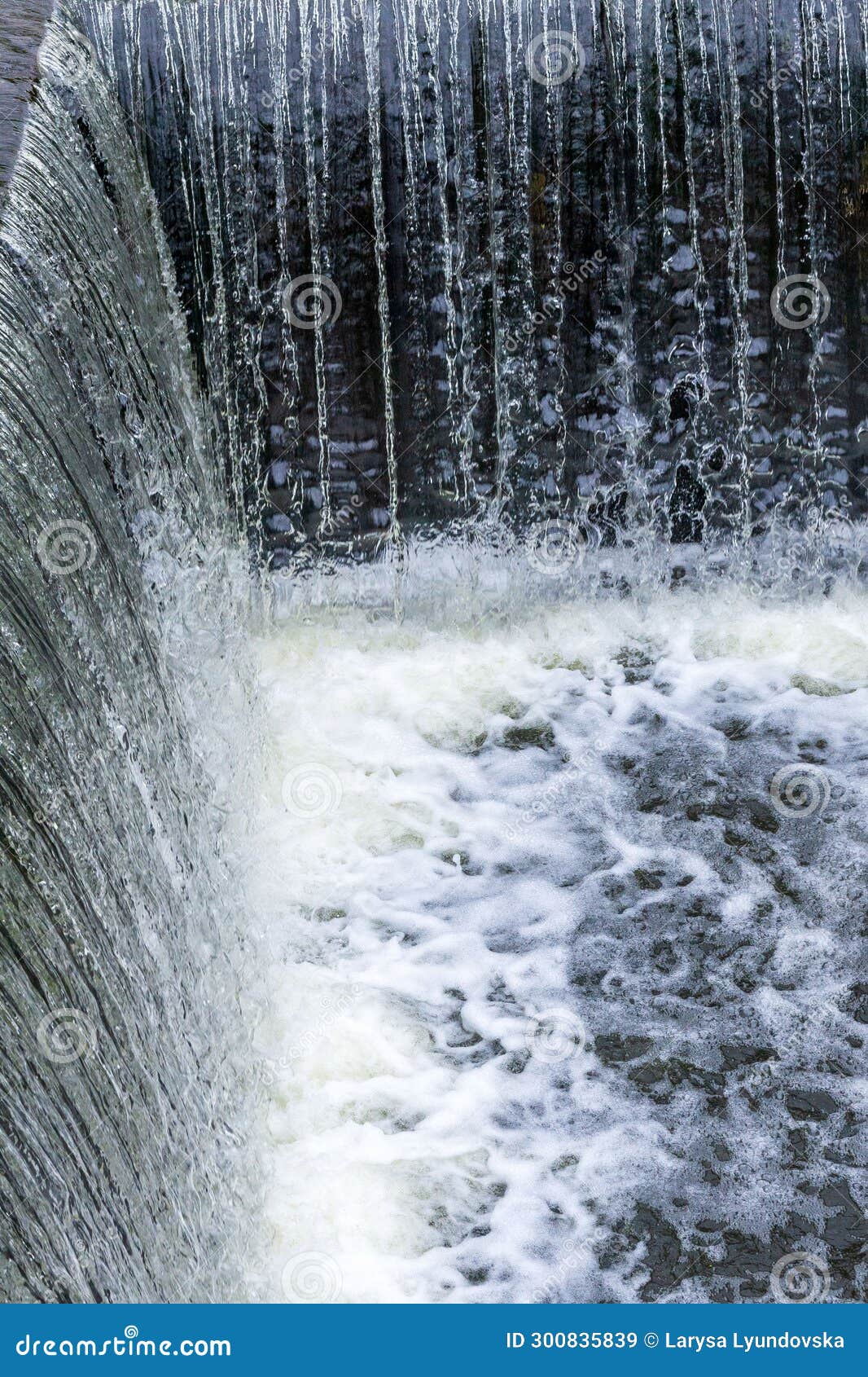 Small Dam with Falling Water. Stock Image - Image of ecology, natural ...