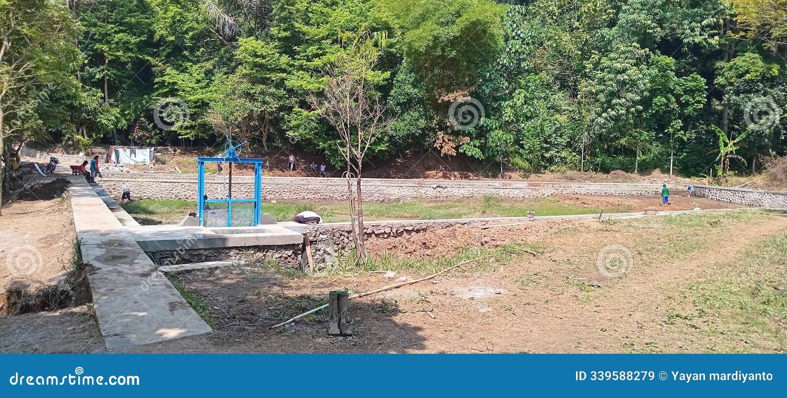 Small Dam for Irrigation of Rice Fields in Bantragung Stock Image ...