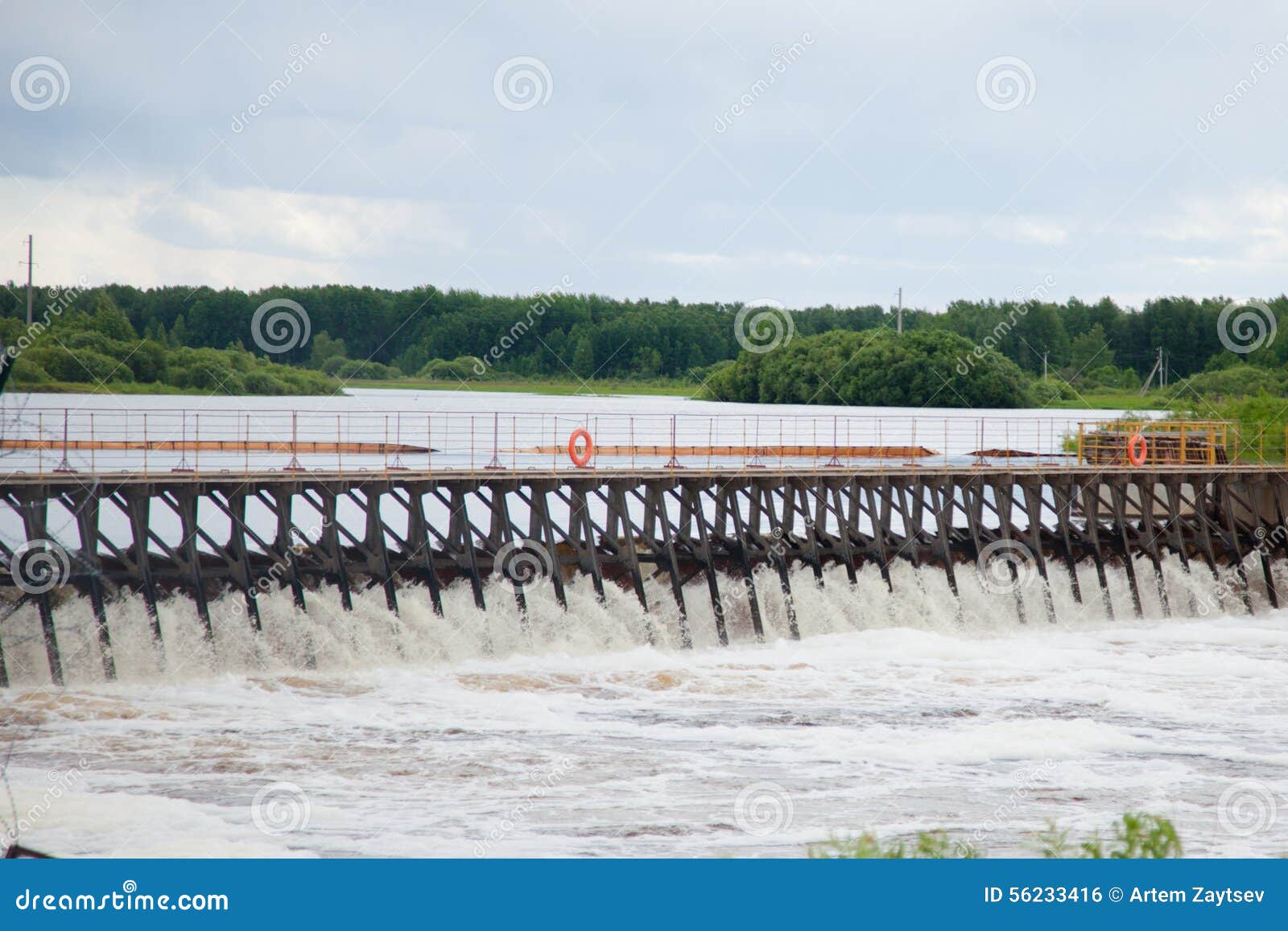 Small dam on the river stock photo. Image of environment - 56233416