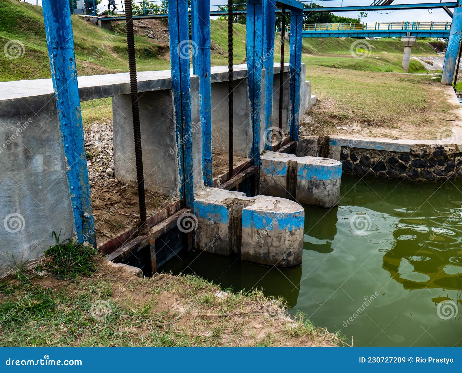 Small Dam on the River Which is Used for Irrigation of Rice Fields ...