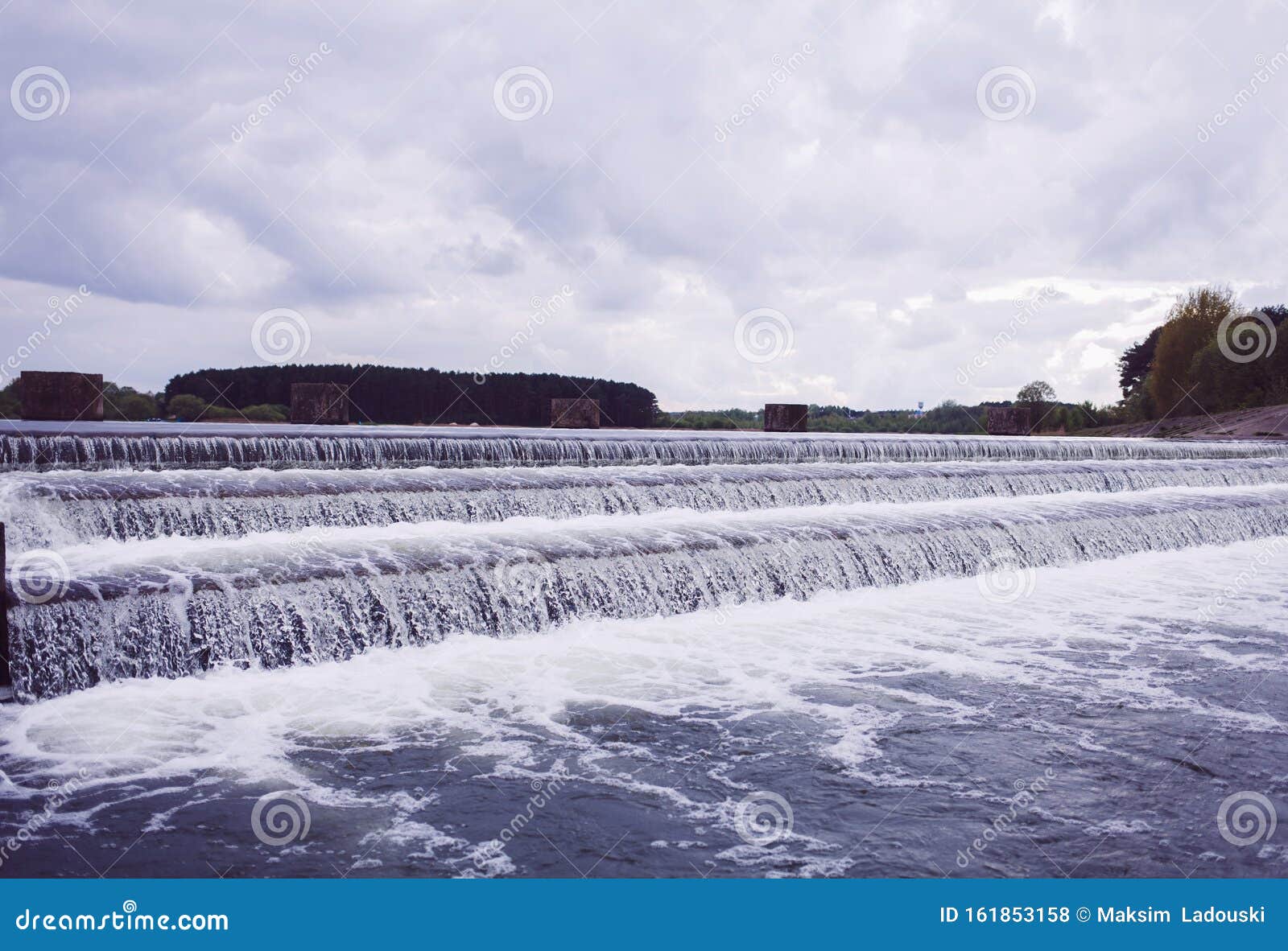 A small dam stock photo. Image of white, waterfall, reservoir - 161853158