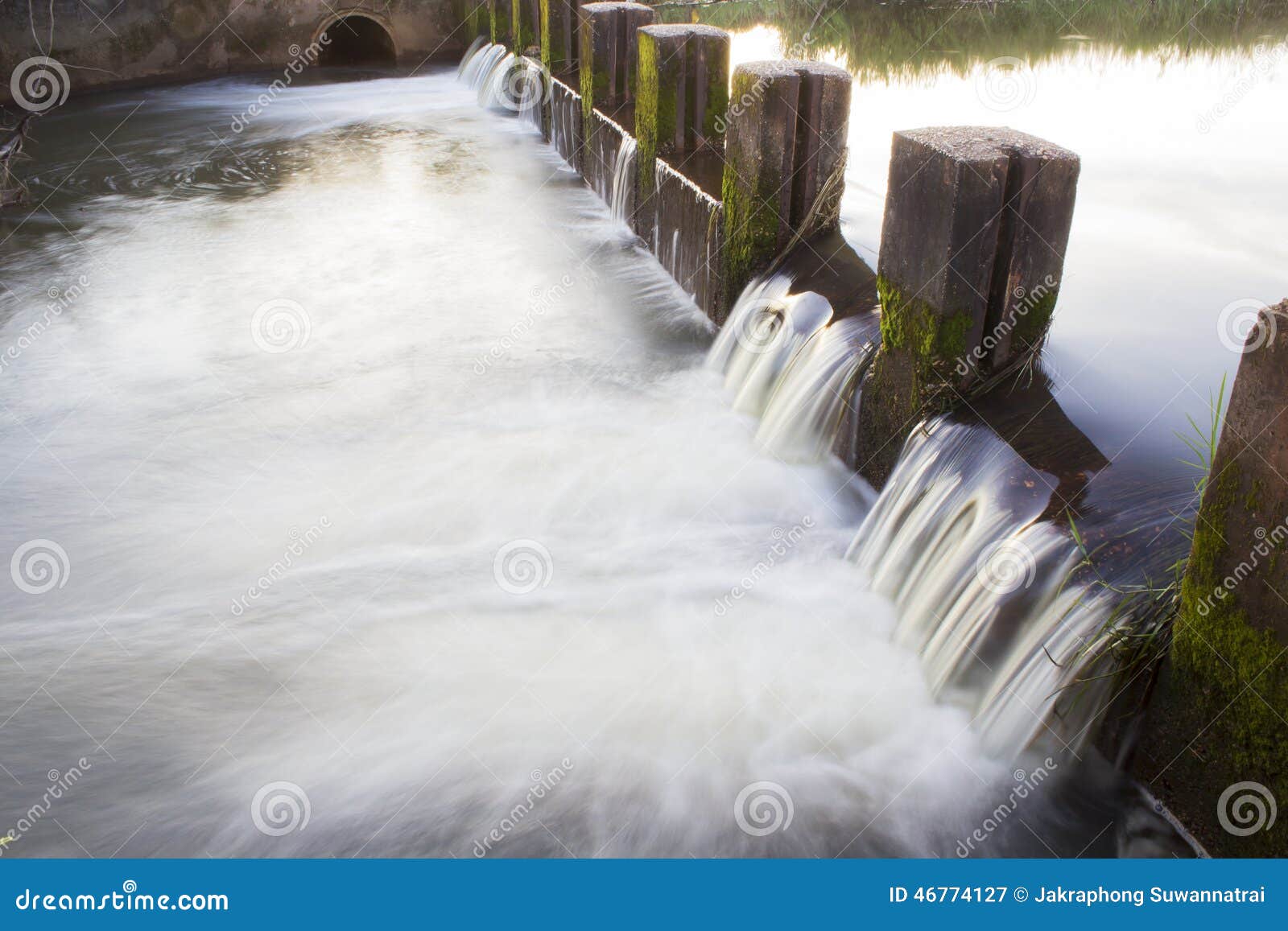 Small dam stock image. Image of fall, flow, nature, ditch - 46774127