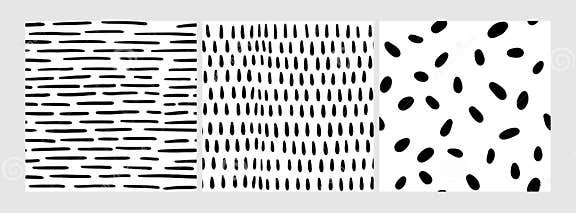 Small Dash Patterns Set. Seamless Minimal Dash Pattern, Small Elements ...