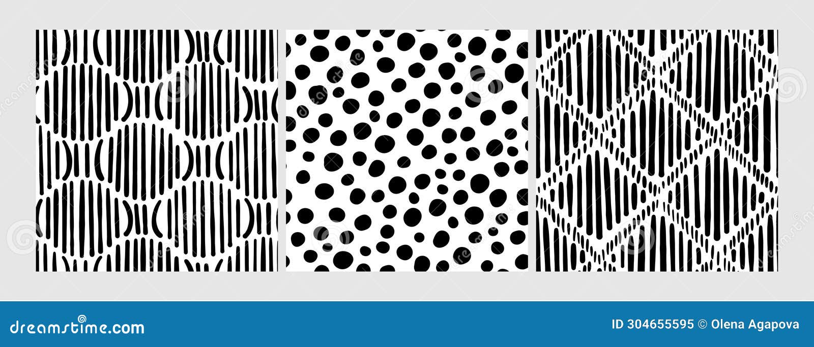 Small Dash Patterns Set. Seamless Minimal Dash Pattern, Small Elements ...