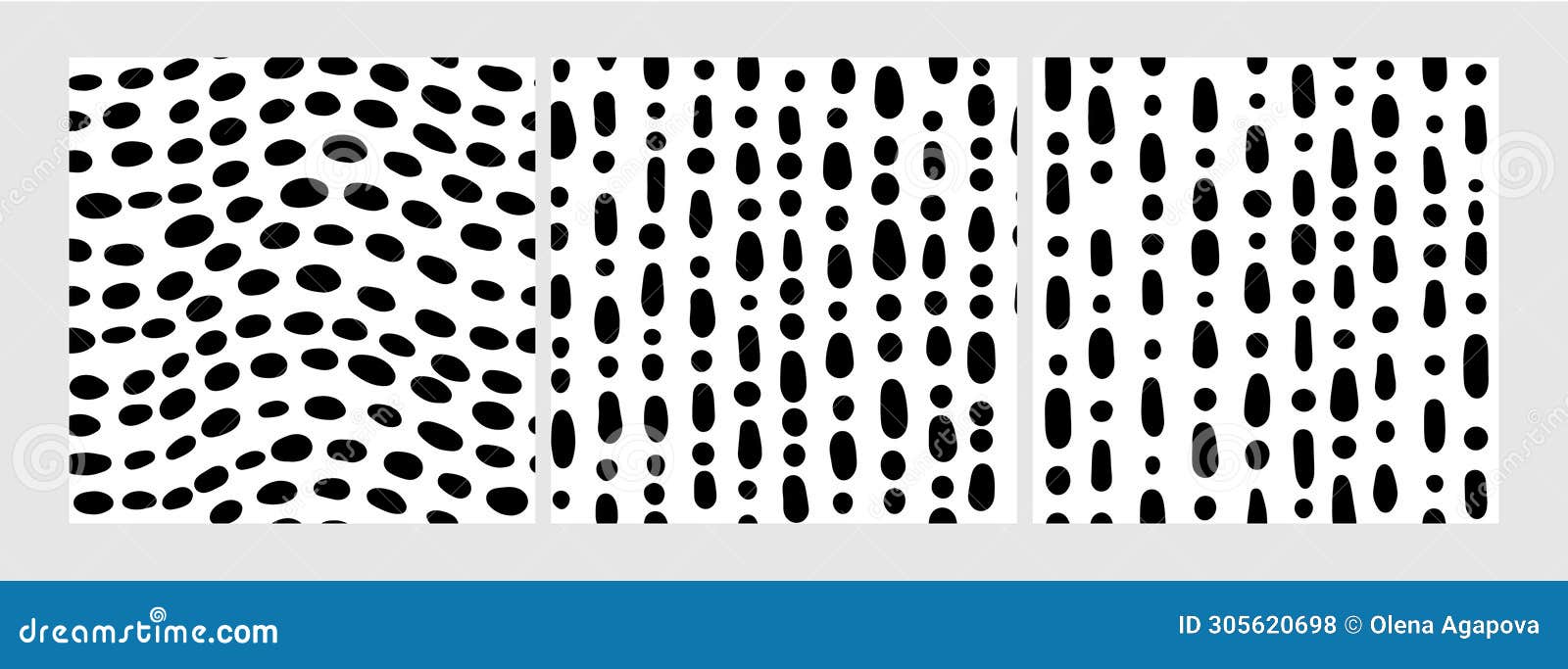 Small Dash Patterns Set. Seamless Minimal Dash Pattern, Small Elements ...