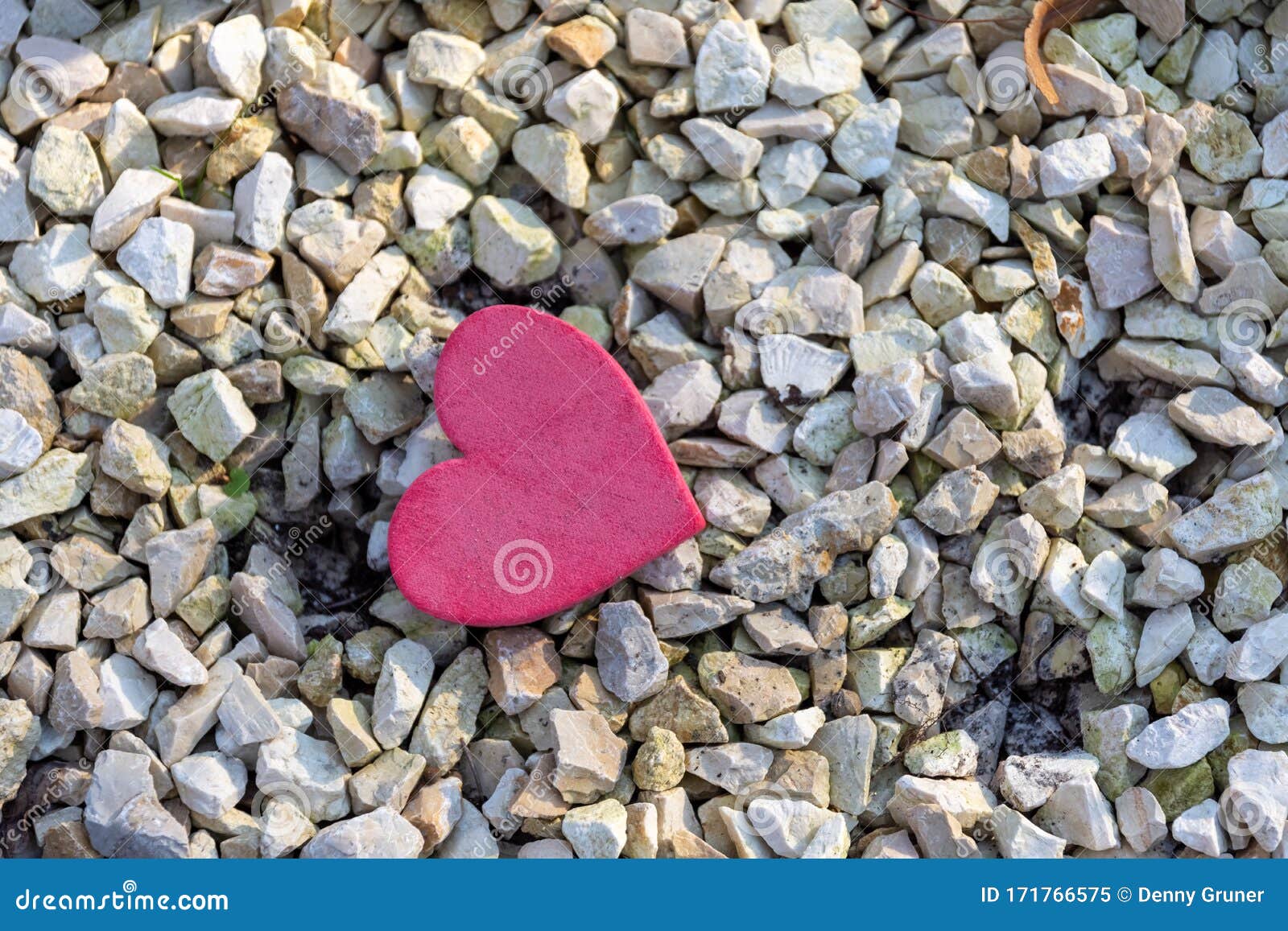 A Small Decorative Red Heart on Stones in Nature Stock Image - Image of ...