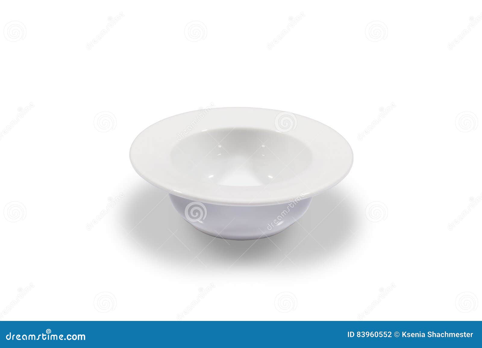 Small Deep Plate on White Background from Side Stock Photo - Image of ...