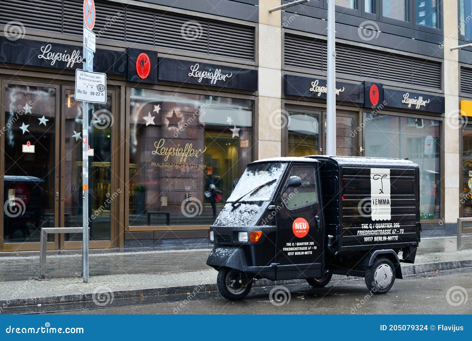 Small Delivery Car on Parking, Berlin Editorial Stock Image - Image of ...