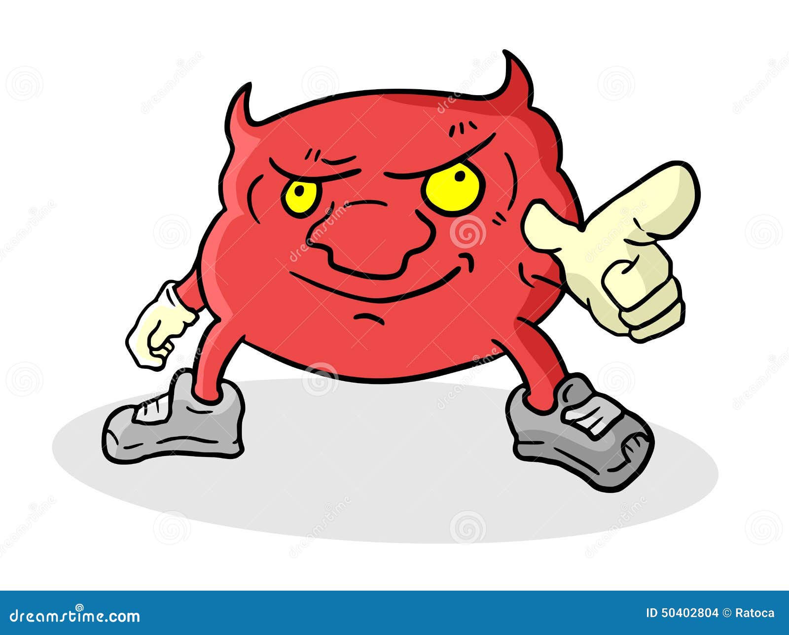 Small demon stock vector. Illustration of happy, calm - 50402804
