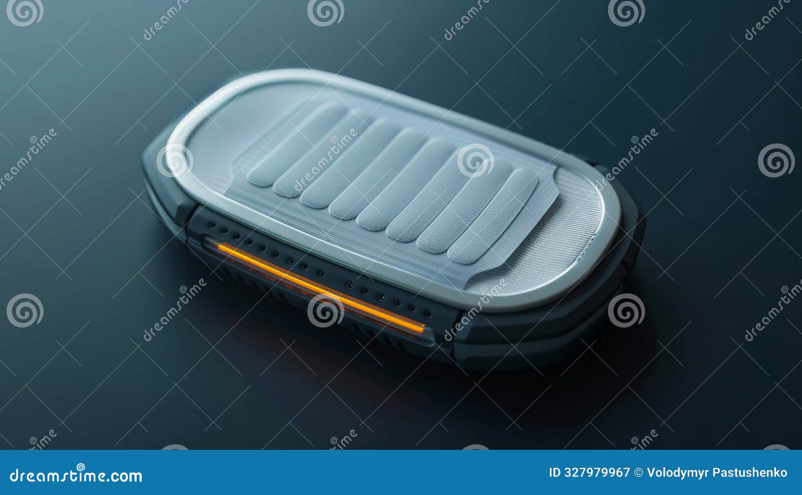 A Small Device with an Orange Light on it Stock Image - Image of ...