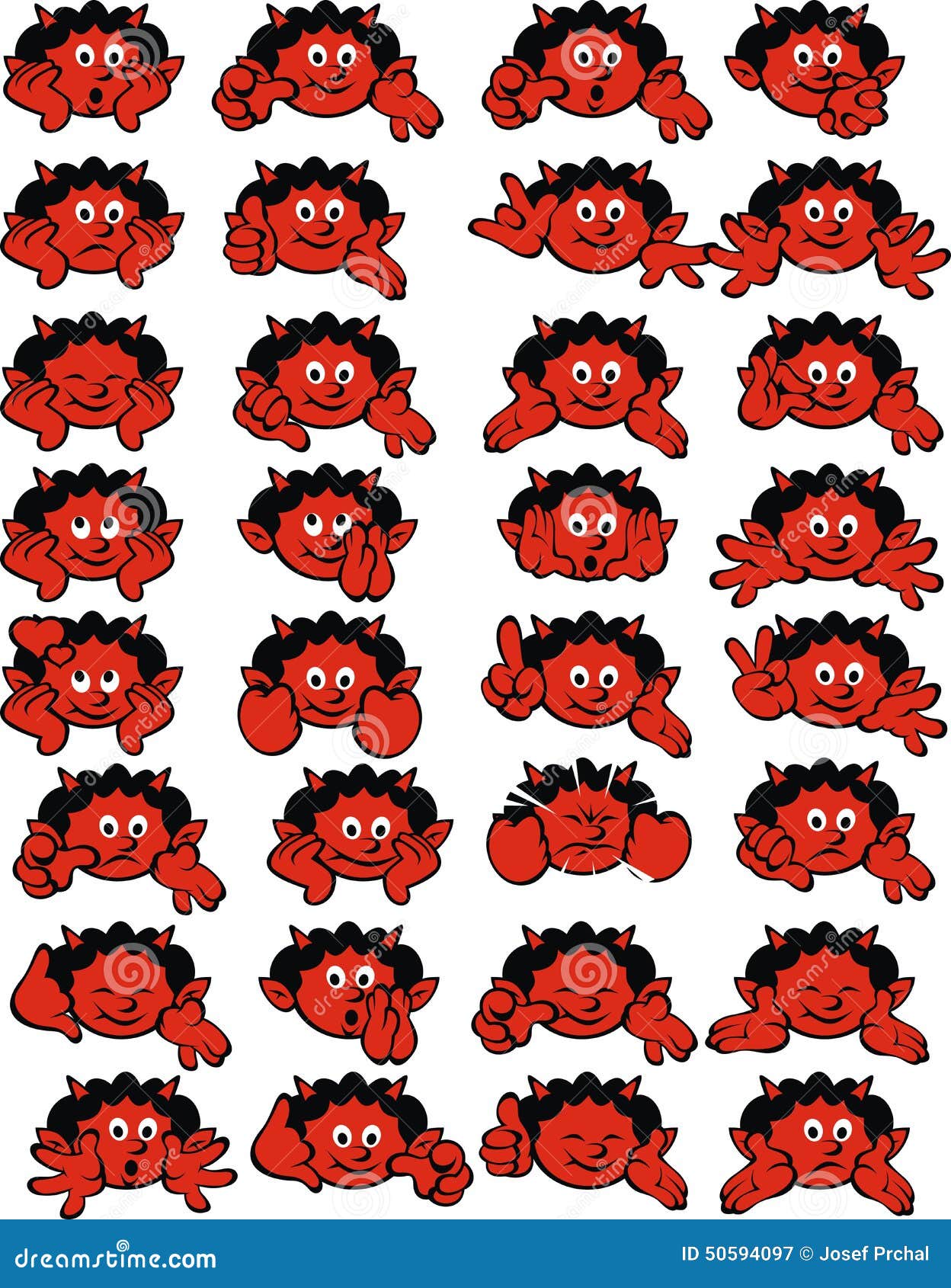 Small devil smiles stock vector. Illustration of holiday - 50594097