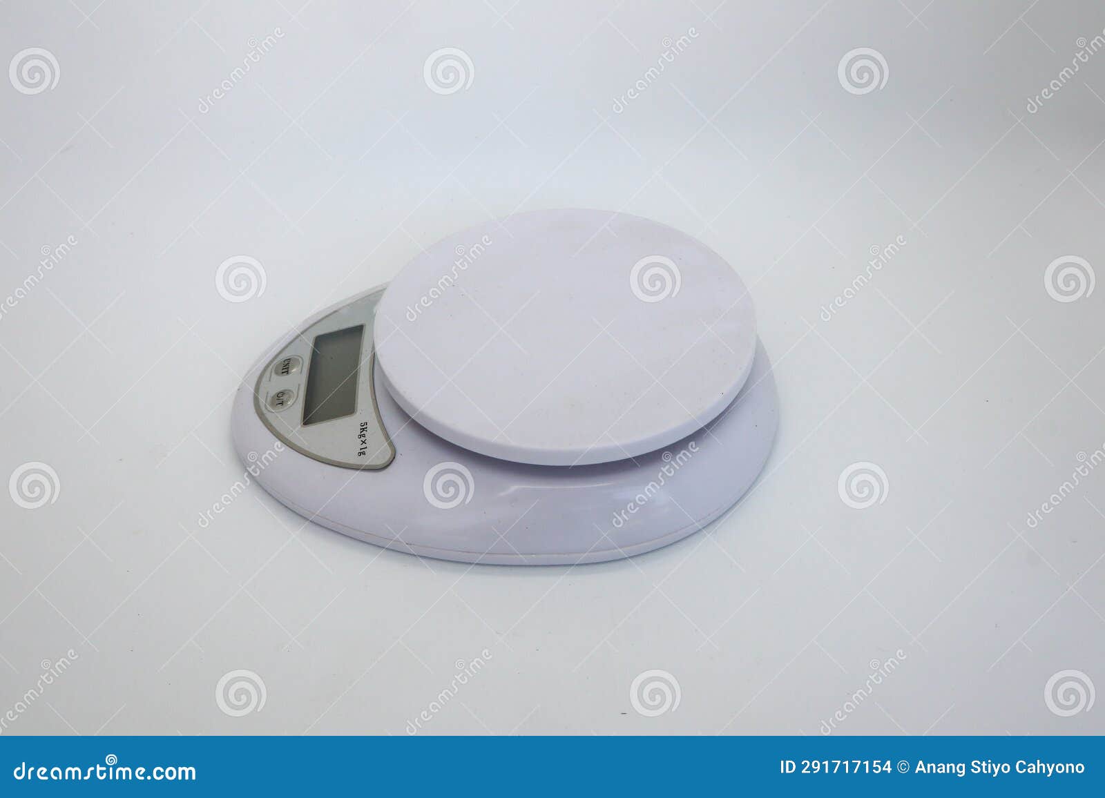 Small Digital Scale for Kitchen Essentials on White Stock Photo - Image ...