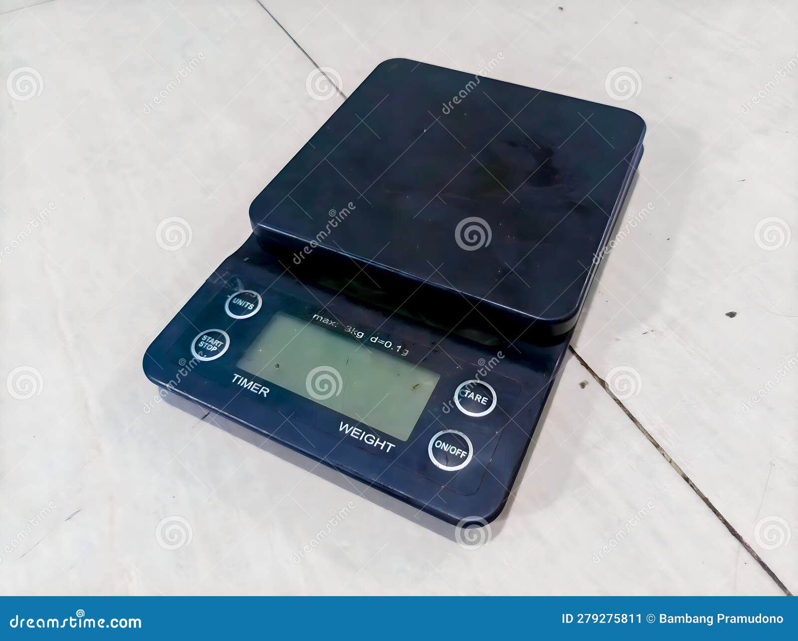 Small Digital Weighing Scale on White Ceramic Floors Stock Image ...