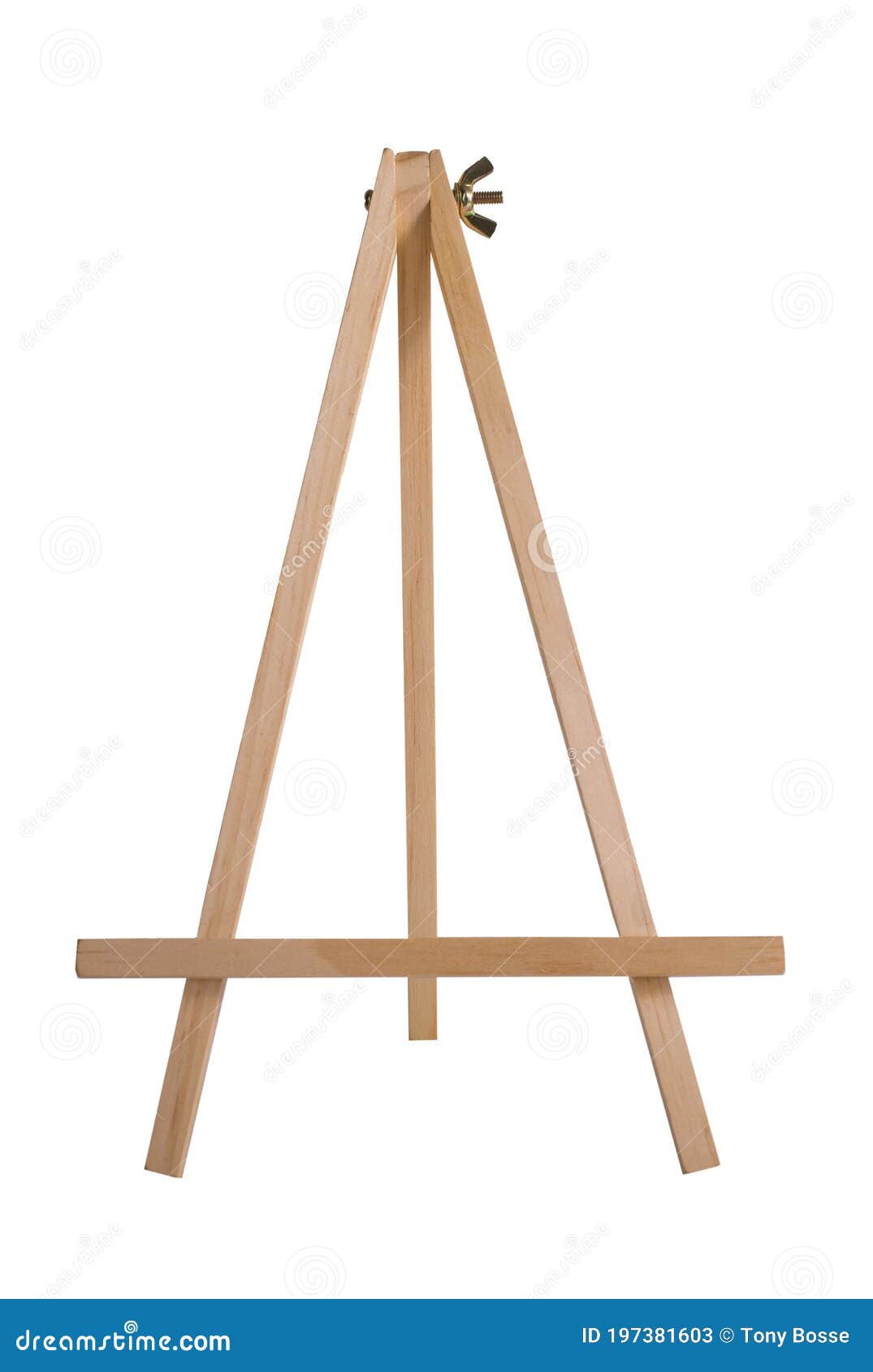 Small Easel Isolated on White Stock Image - Image of display, empty ...