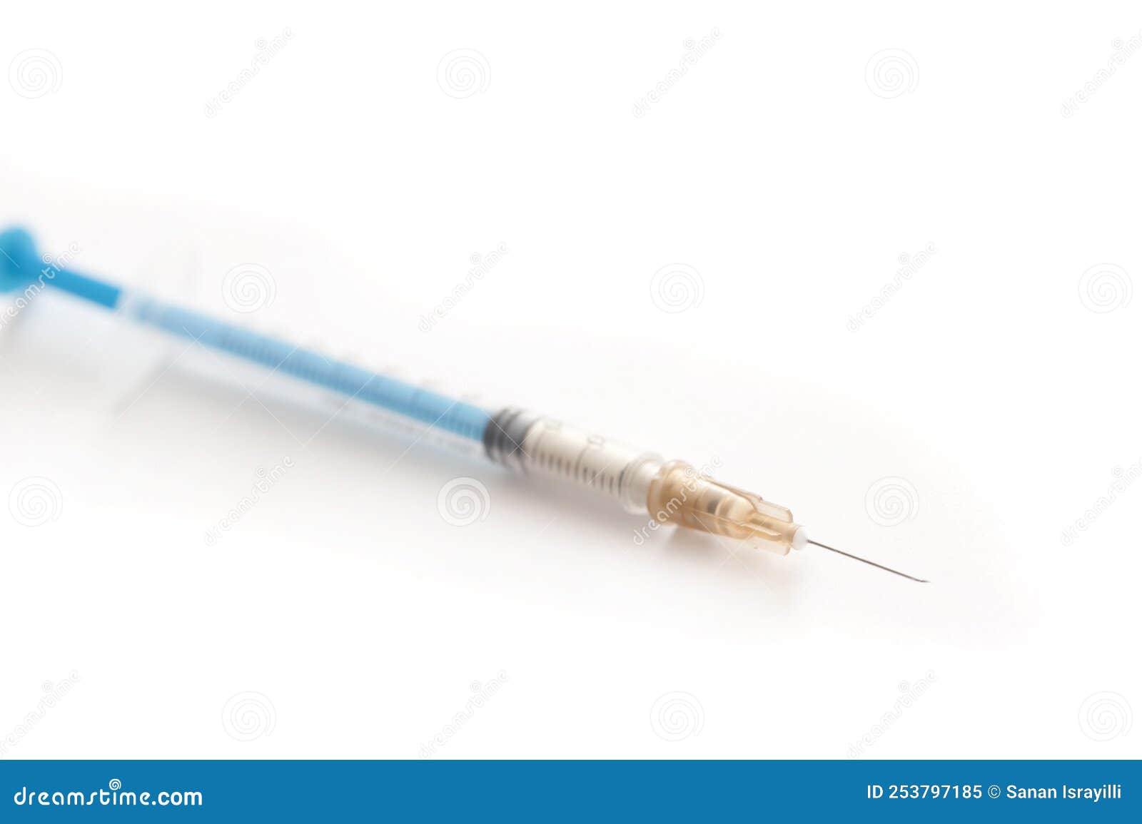 Small Disposable Plastic Syringe Stock Image - Image of diagonally ...