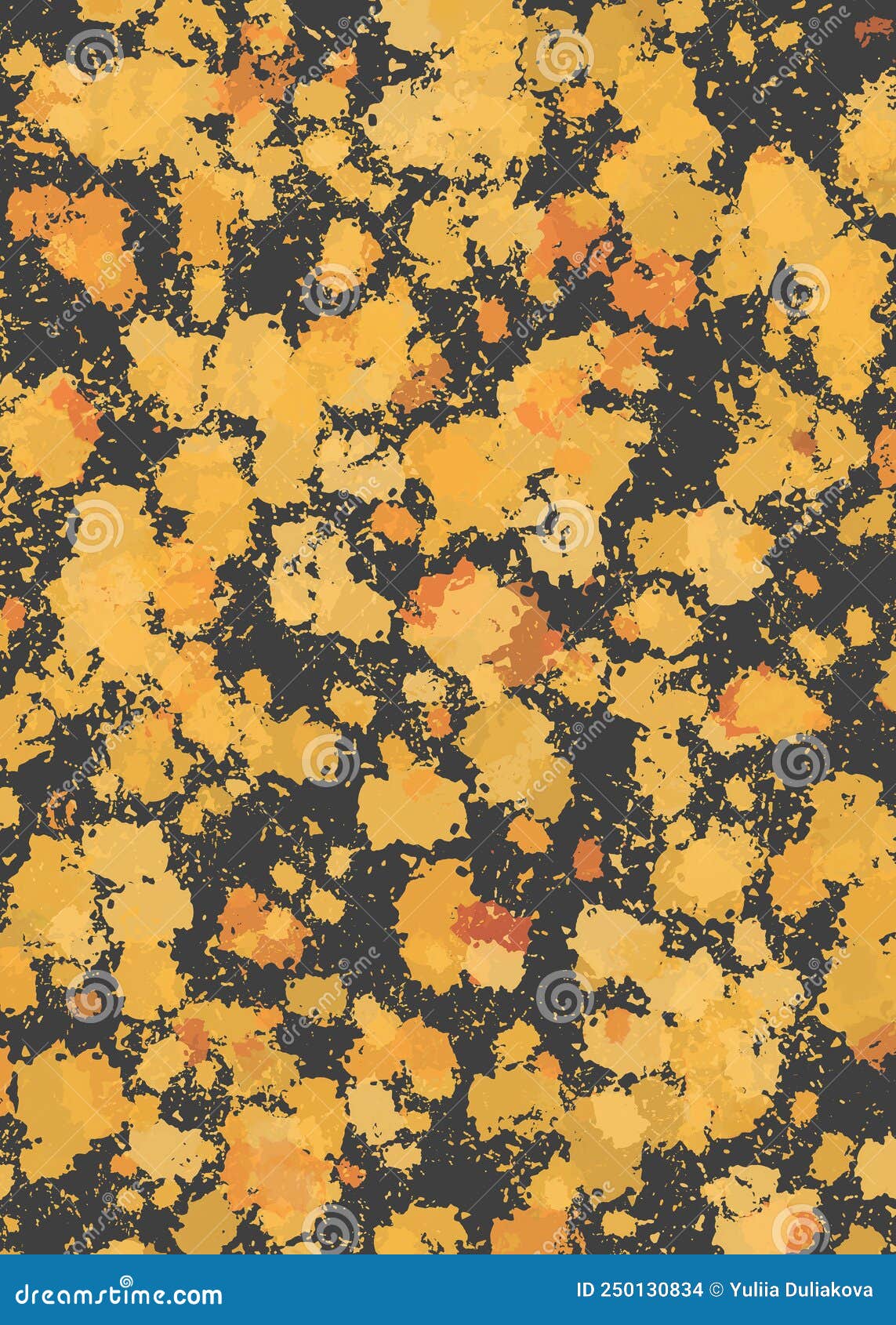 Small Ditsy Pattern with Short Hand Drawn Strokes. Background in Black ...