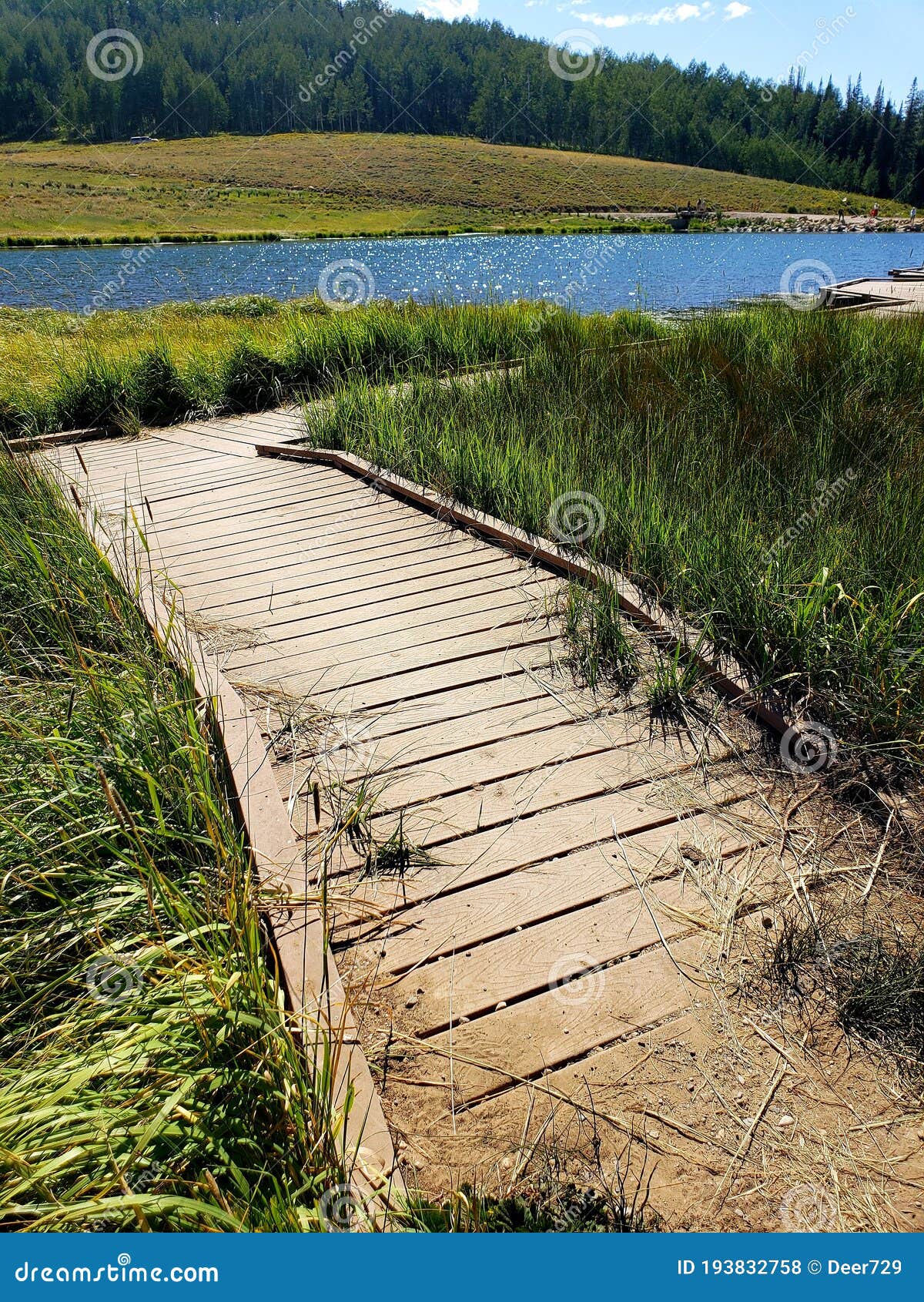 Small Dock Leading To A Mountain Lake Royalty-Free Stock Image ...