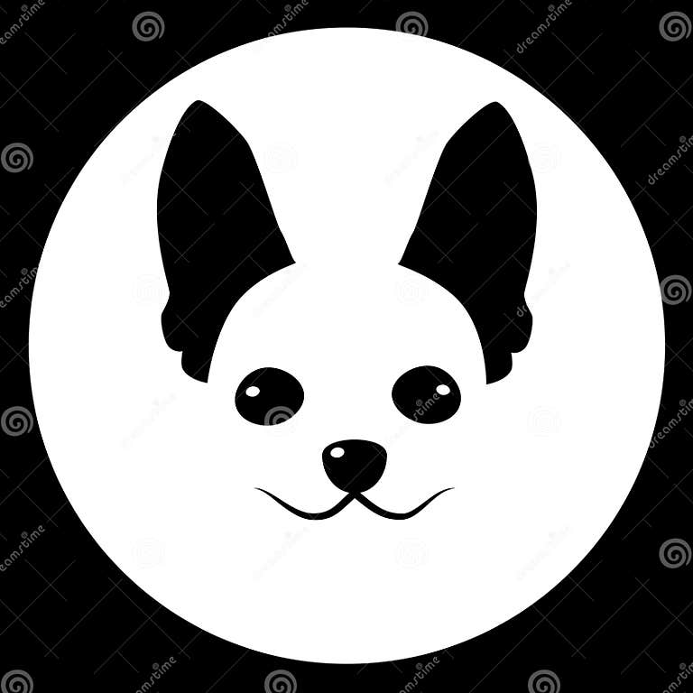Small Dog Icon Pet Face Web Stock Vector - Illustration of friend ...