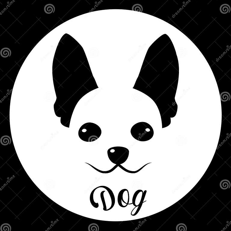 Small Dog Icon Pet Face Web Stock Vector - Illustration of character ...