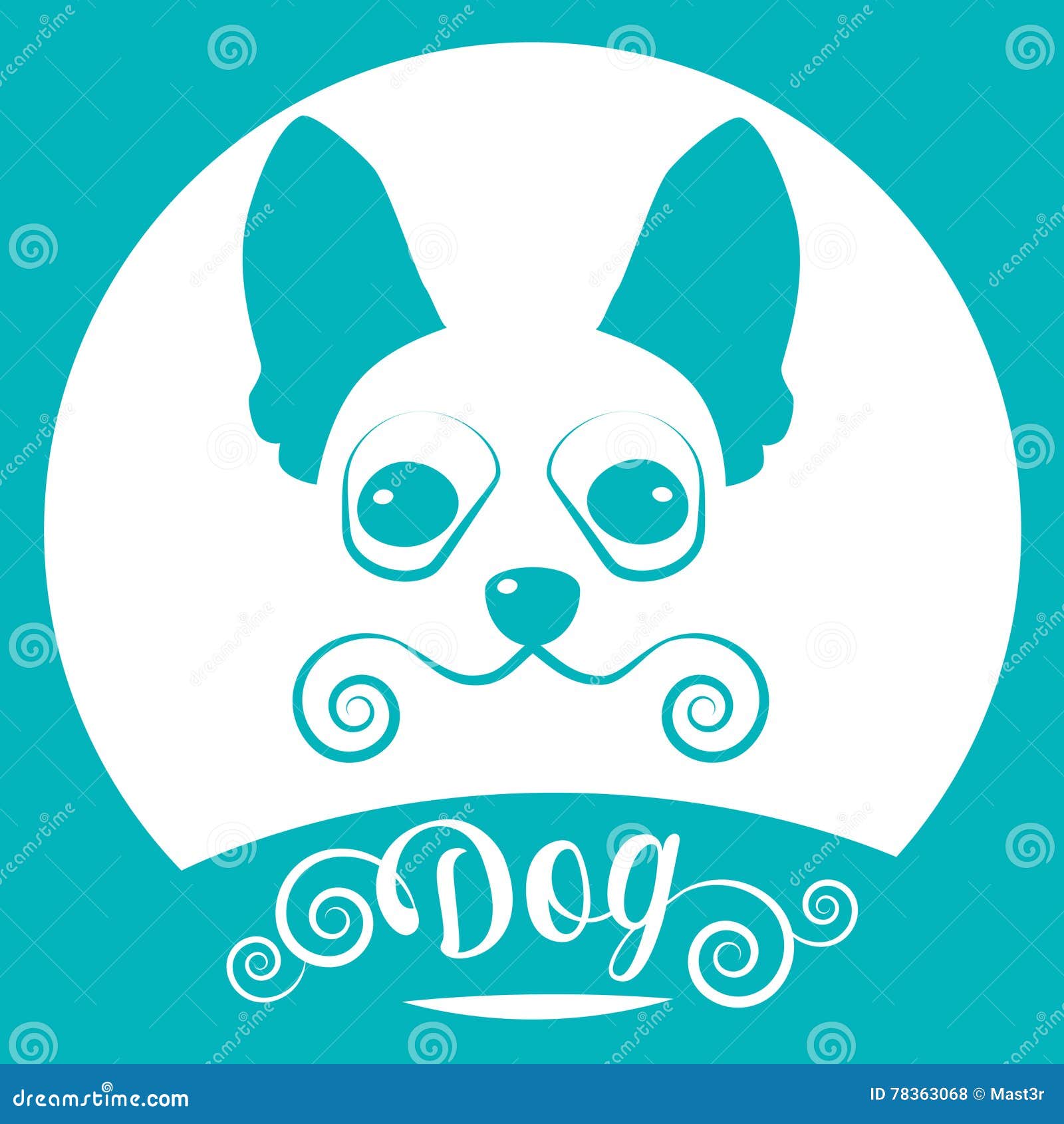 Small Dog Icon Pet Face Web Stock Vector - Illustration of small ...