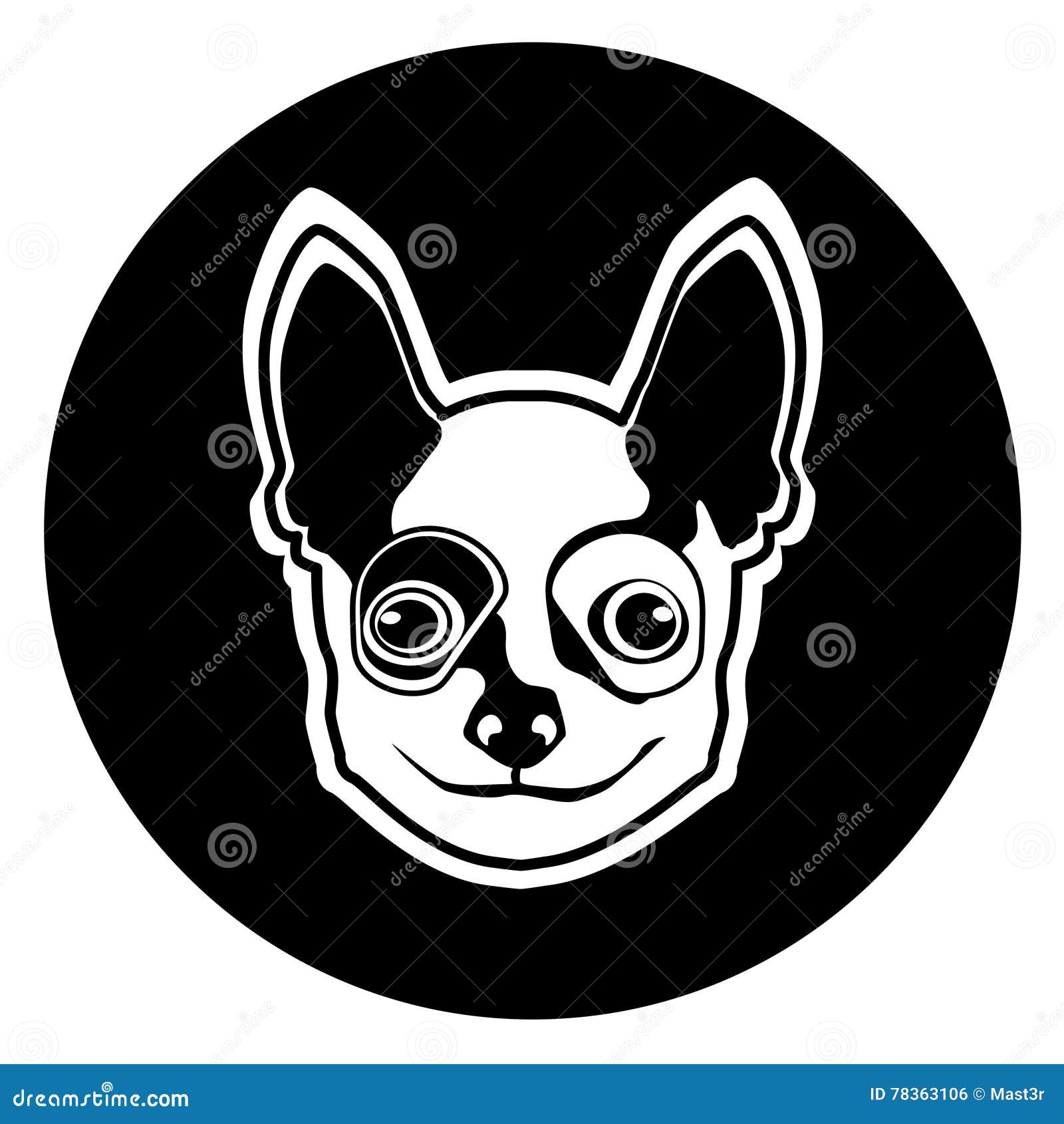 Small Dog Icon Pet Face Web Stock Vector - Illustration of nose, mammal ...