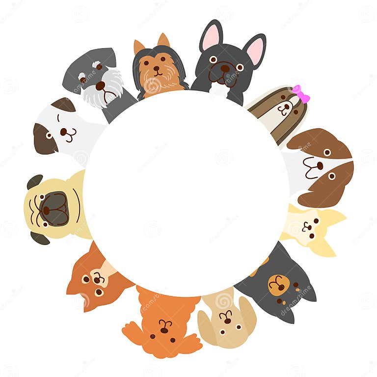 Small dogs circle stock vector. Illustration of schnauzer - 77246473
