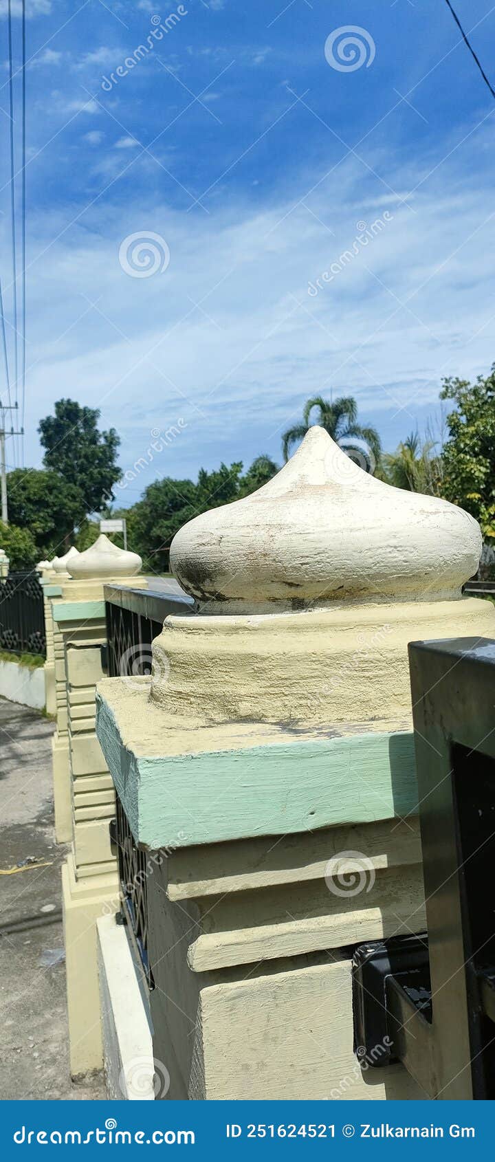 Small Dome-shaped Mosque Fence Stock Image - Image of rock, large ...