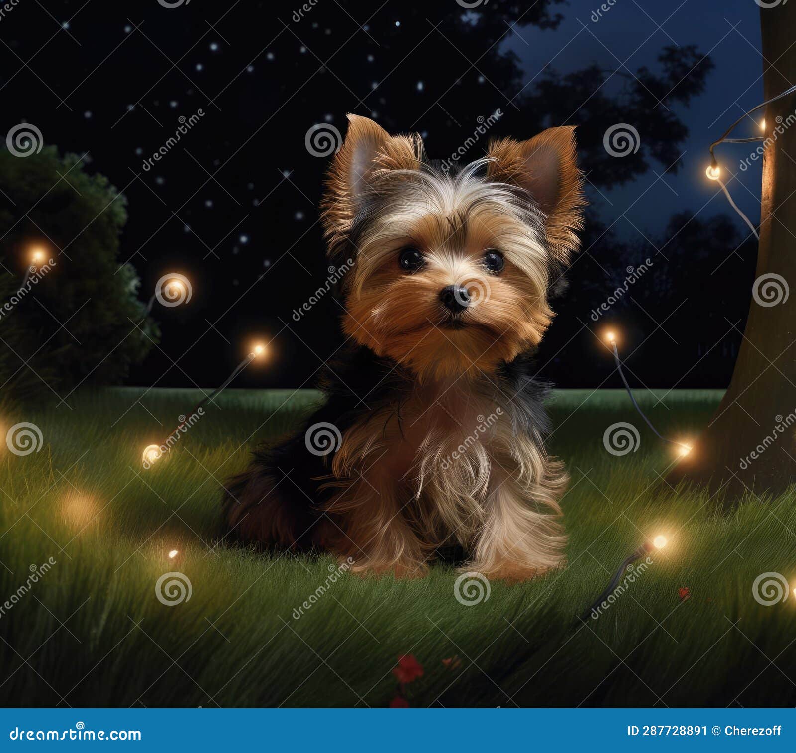 Small Domestic Dog on the Grass Stock Image - Image of park, small ...