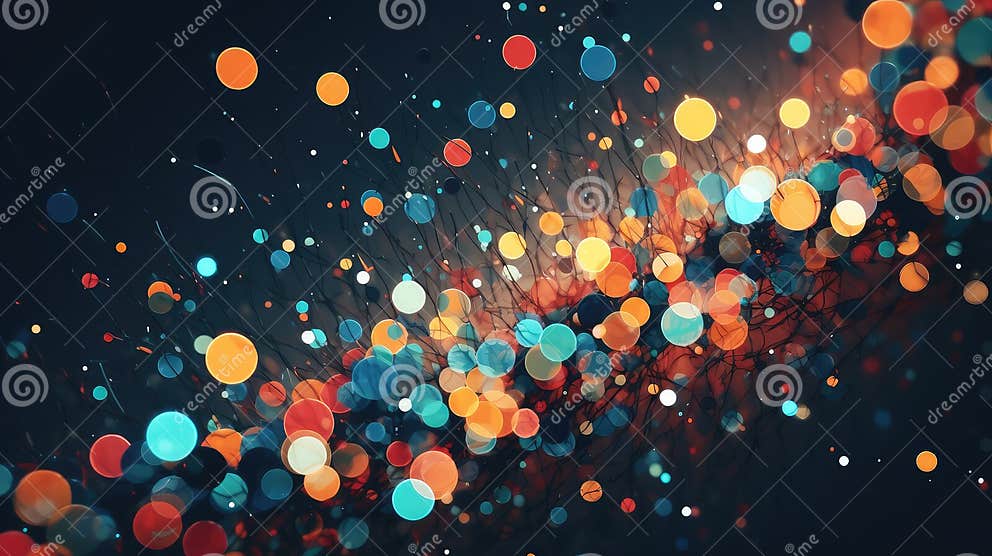 Small dots randomly moving stock illustration. Illustration of splatter ...