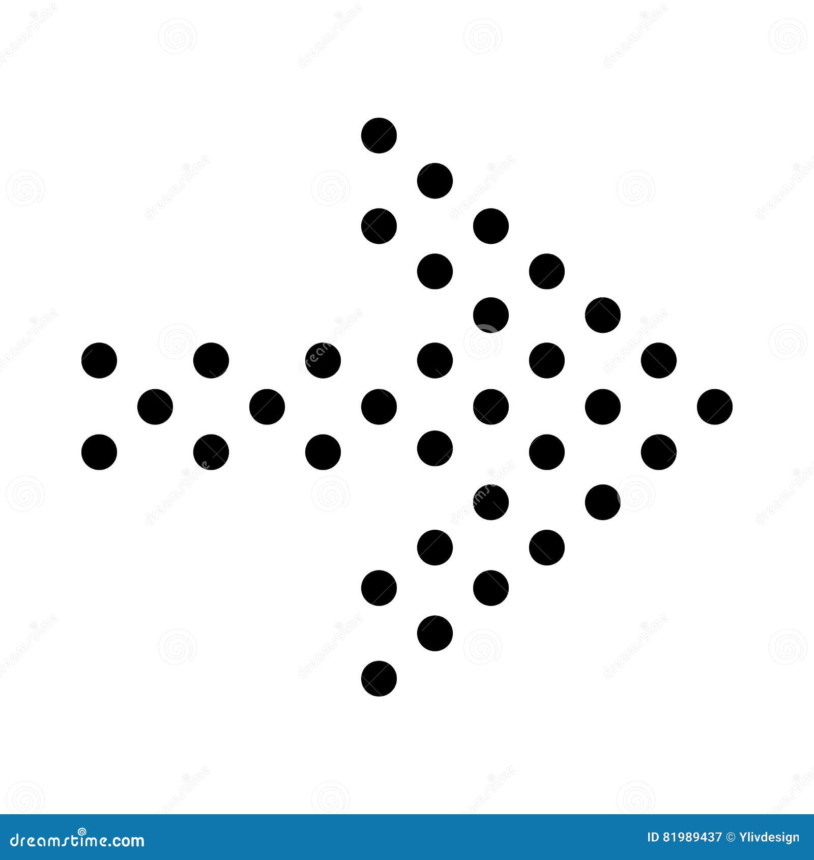 Small Dots Right Arrow Icon, Simple Style Stock Vector - Illustration ...
