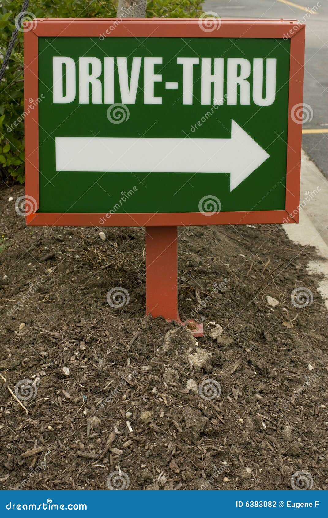 Small drive-thru sign stock photo. Image of signage, green - 6383082