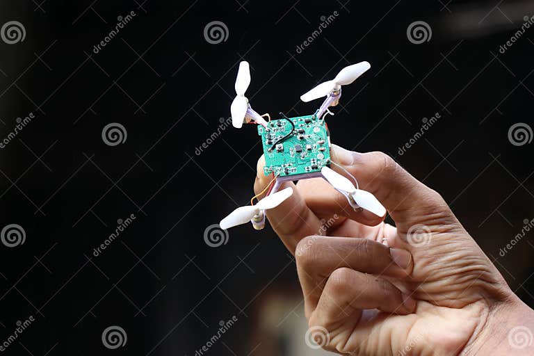 Small Drone Also Called by Names Mini Drones or Quad Copter Held in ...