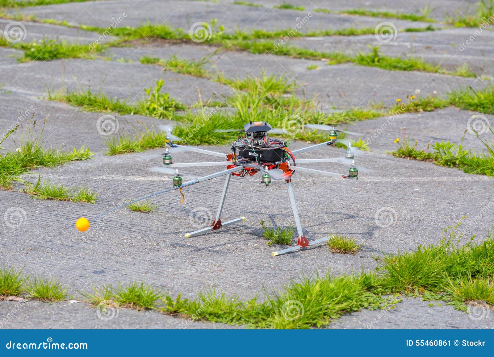 Small drone on the ground stock image. Image of motion - 55460861
