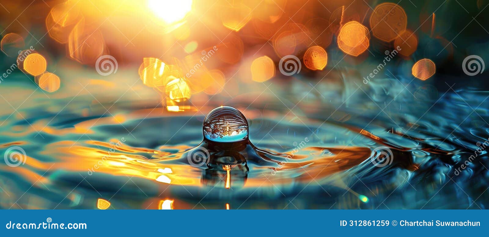 A Small Drop of Water is Floating on the Surface of a Large Body of ...