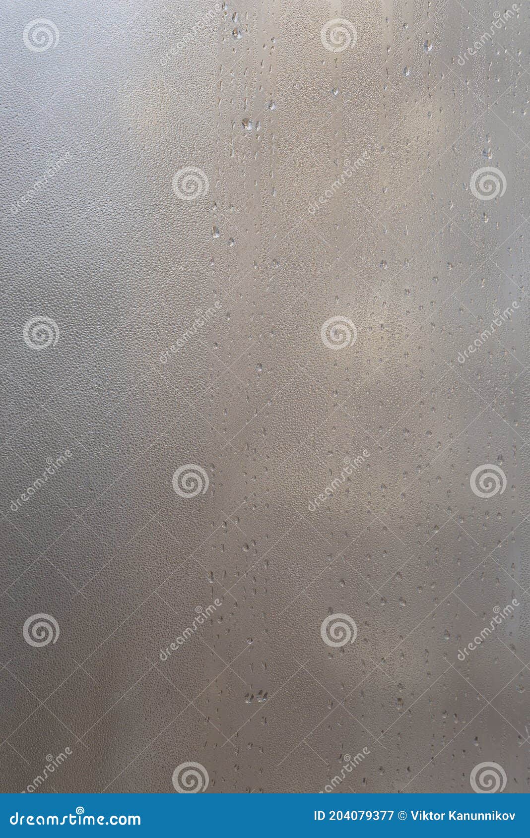 Small Drops of Condensate Water on Window Glass, Vertical Stock Image ...