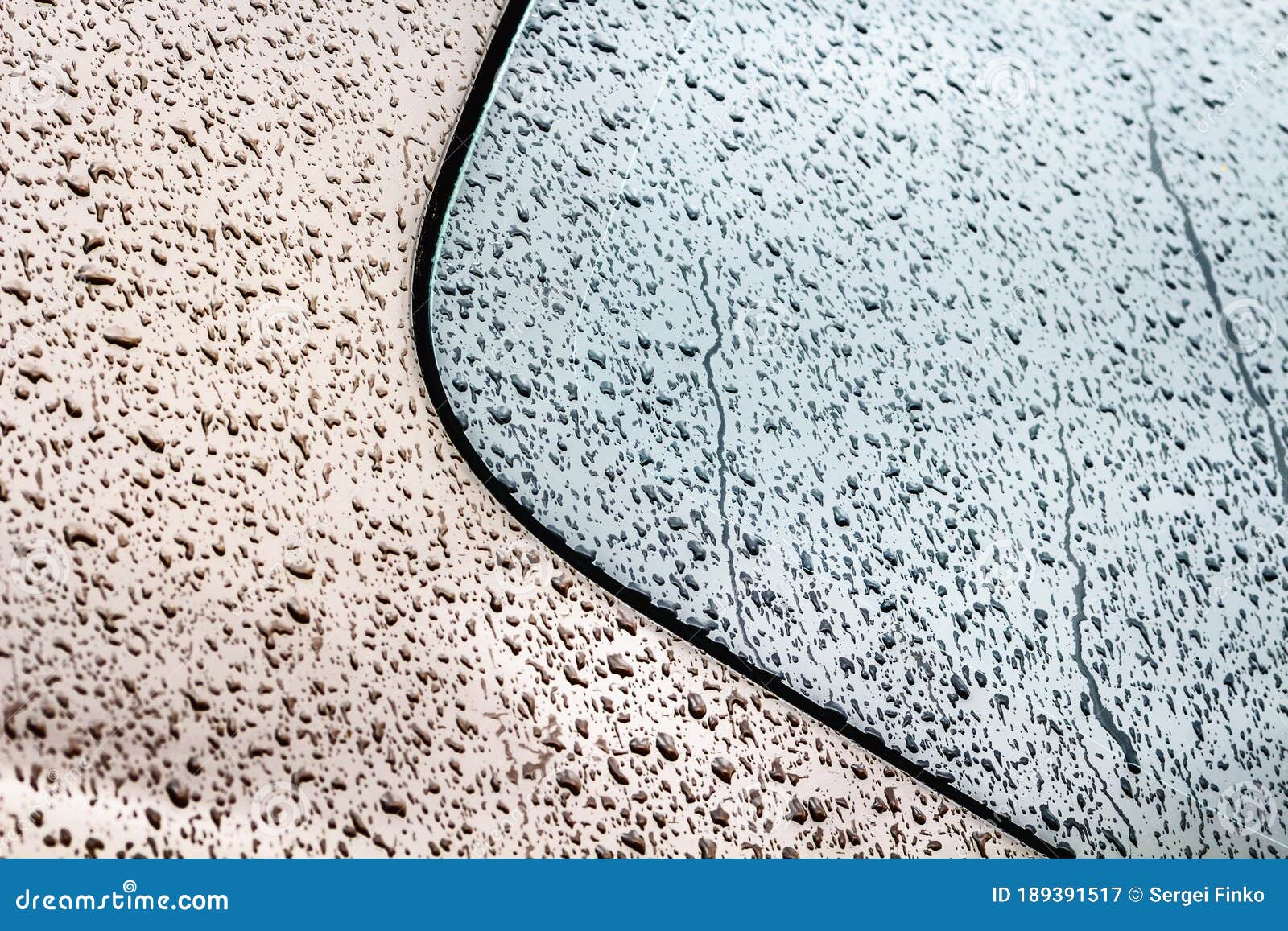 Drizzle on the Surface of the Car Stock Image - Image of glass, rain ...