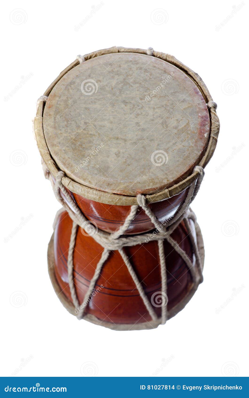 A Small Drum on a White Background Stock Photo - Image of small ...