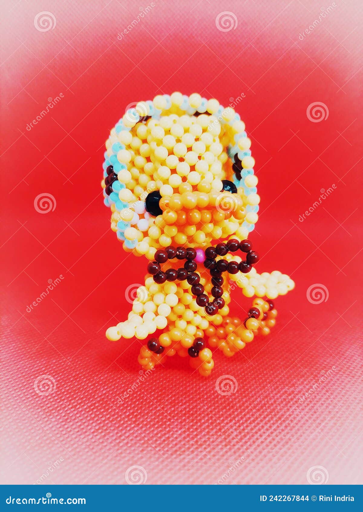 Small Duck Keychain Made of Beads Stock Photo - Image of littleduck ...