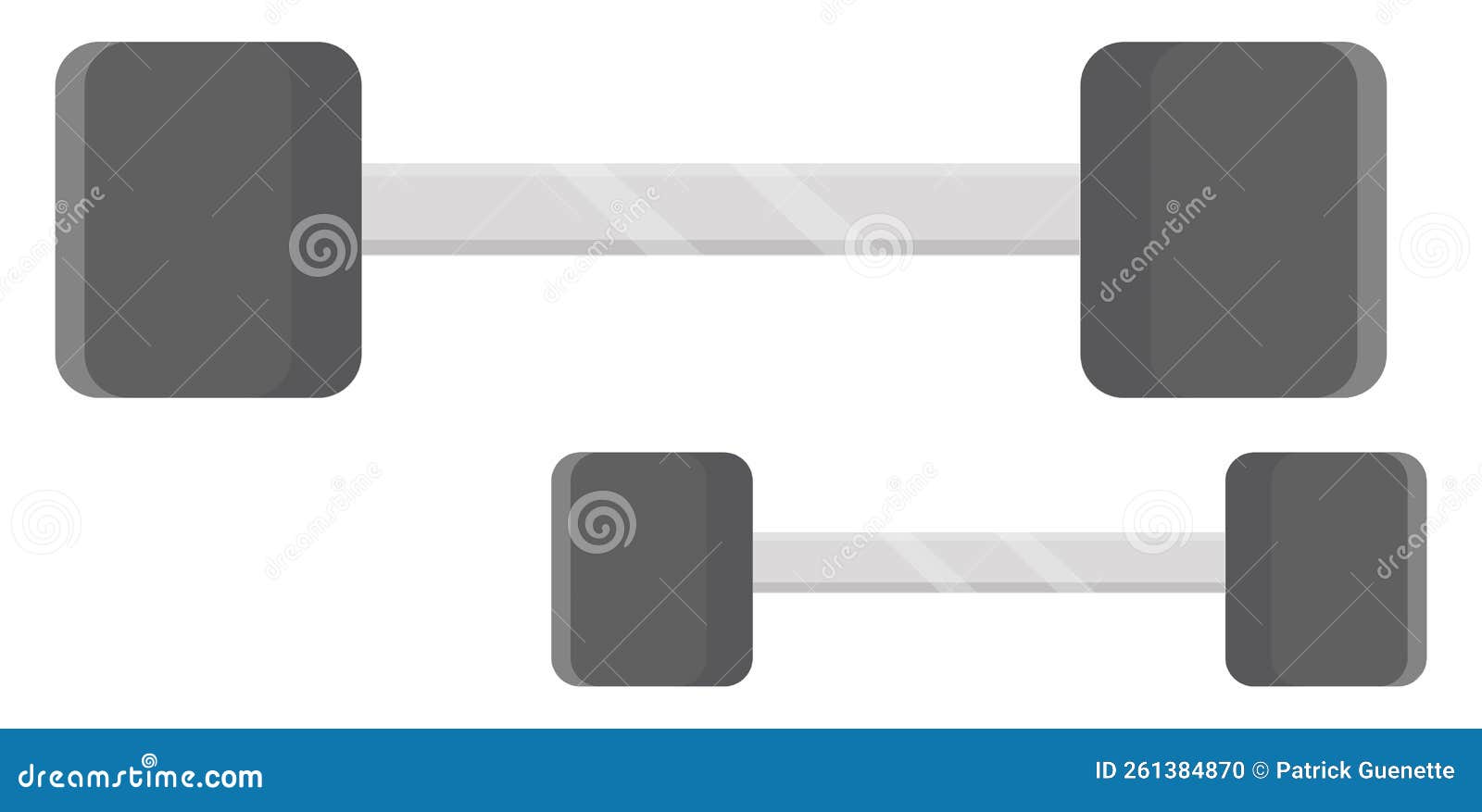 Small dumbbells, icon stock vector. Illustration of graphic - 261384870