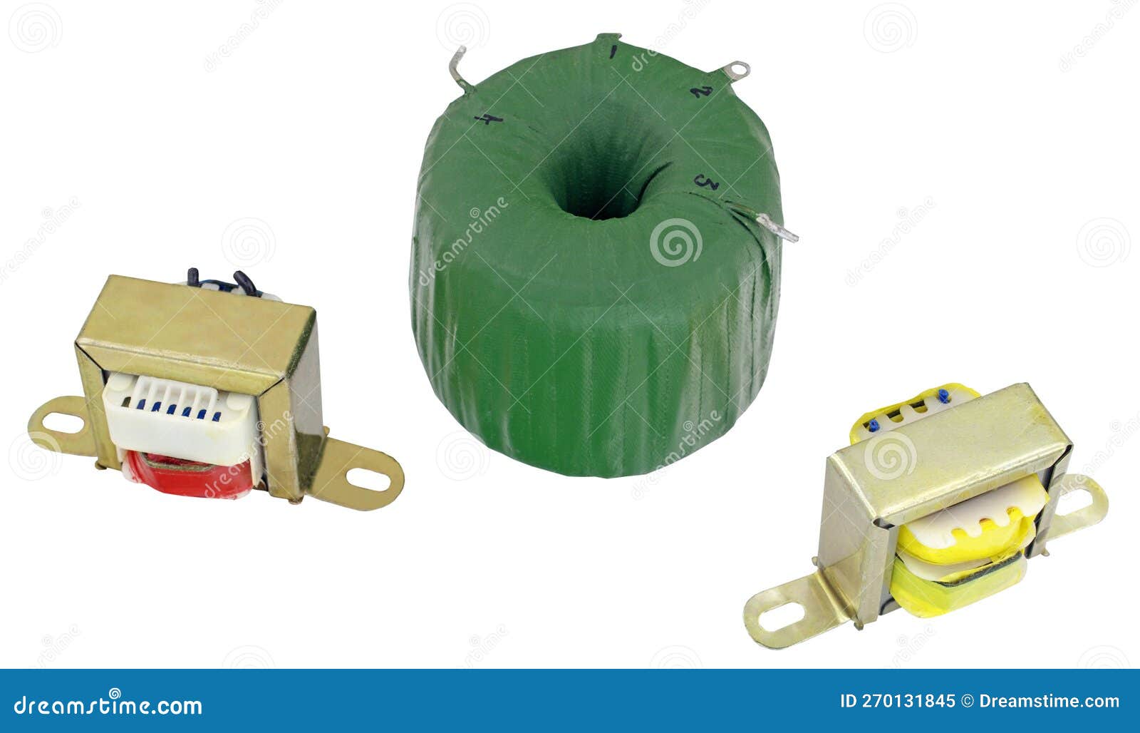 Small Electrical Transformers on White Stock Image - Image of wire ...