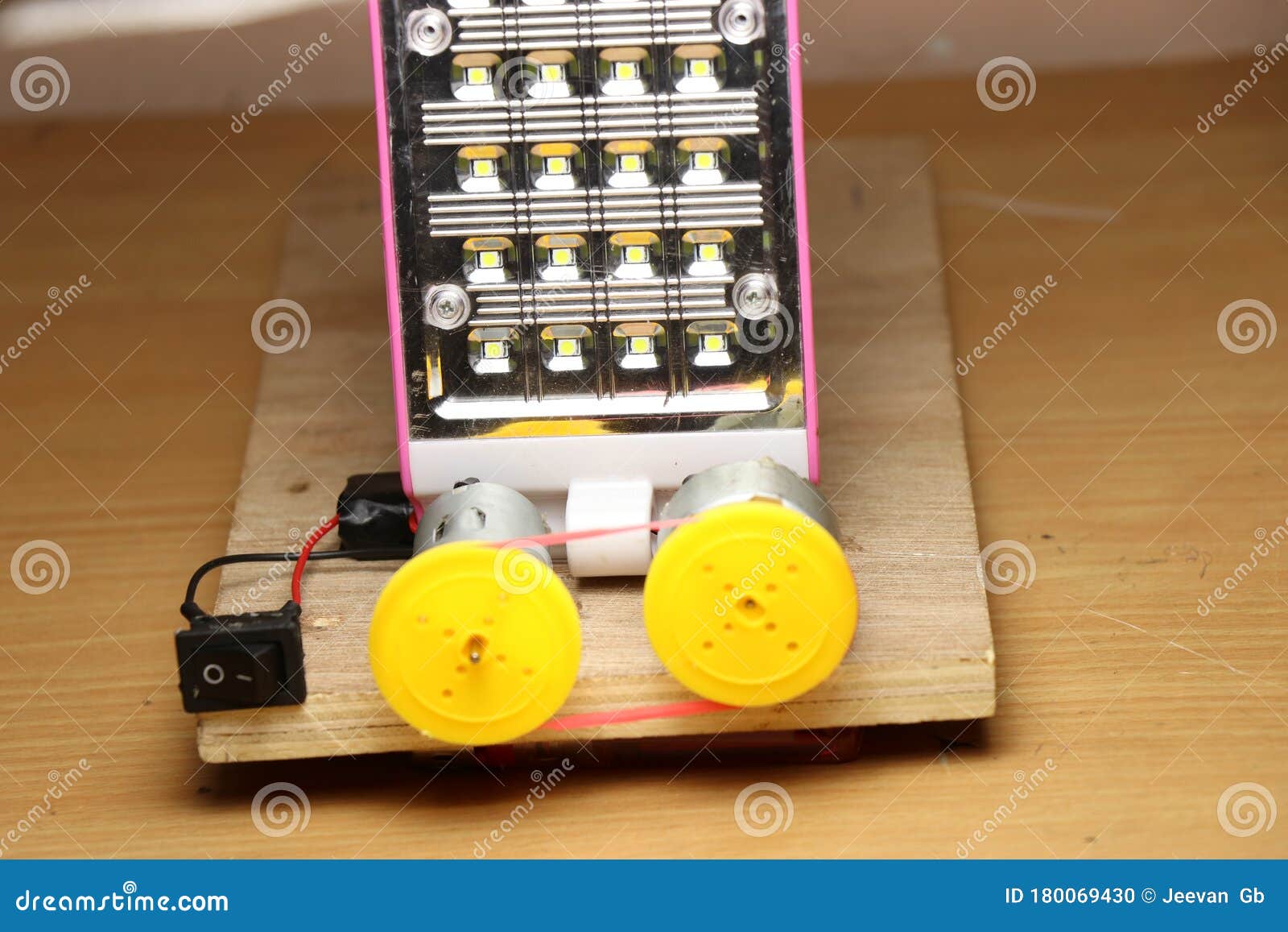 Small Electricity Generator Model with LED Panel and Switch Stock Photo ...