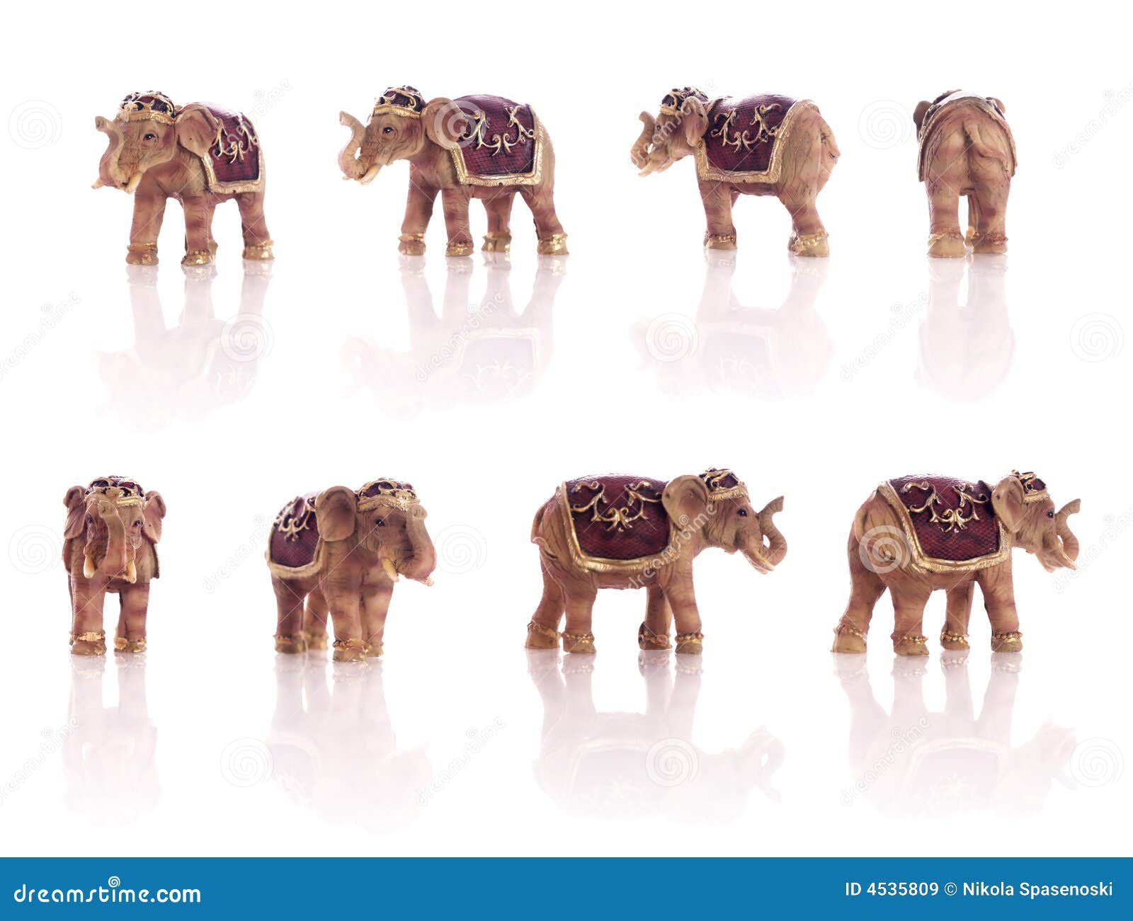 Small elephant models stock image. Image of animal, hand - 4535809