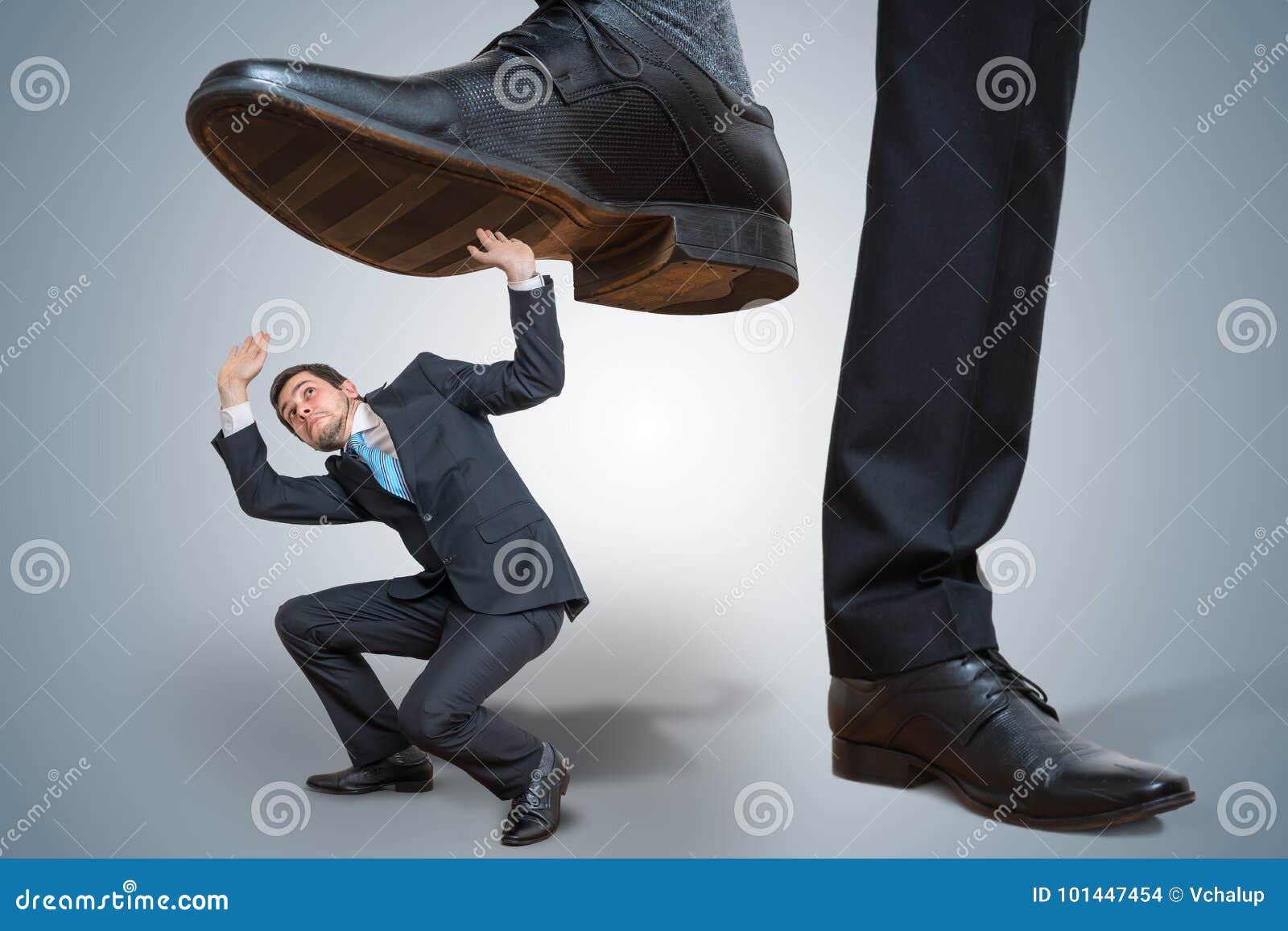 Small Employee is Abused by Big Boss Stock Photo - Image of fired ...