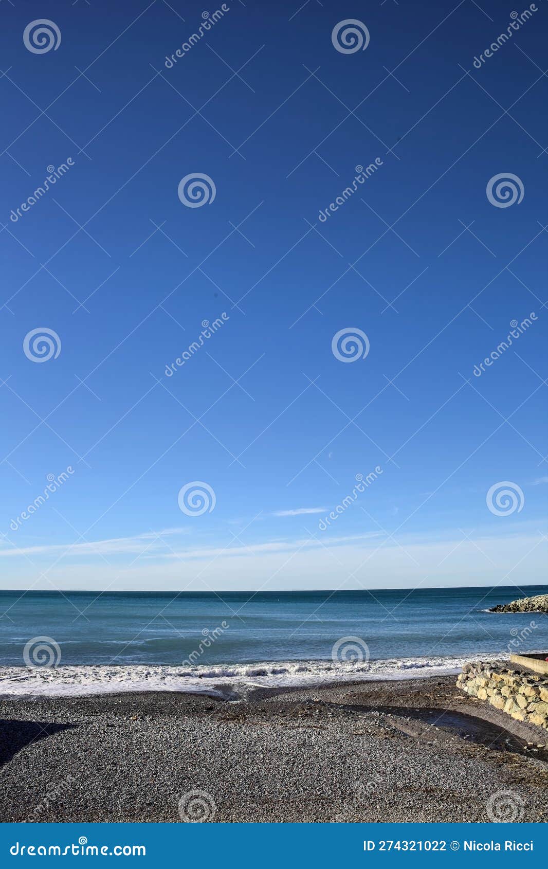 Small Empty Beach between Walls on a Sunny Day Stock Photo - Image of ...