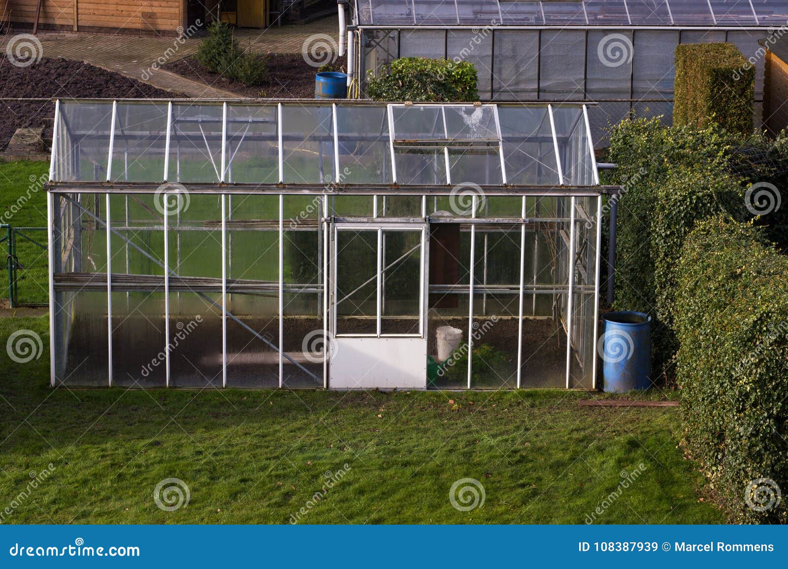 Small empty greenhouse stock image. Image of nature - 108387939