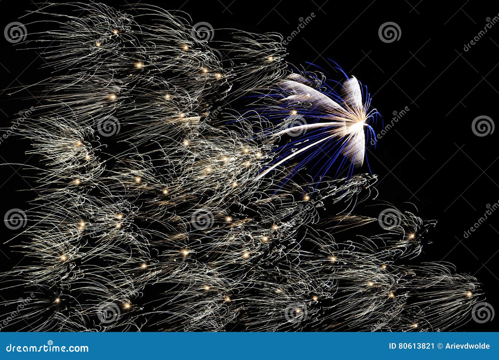 Small En One Big Firework Explosions Stock Image - Image of ...